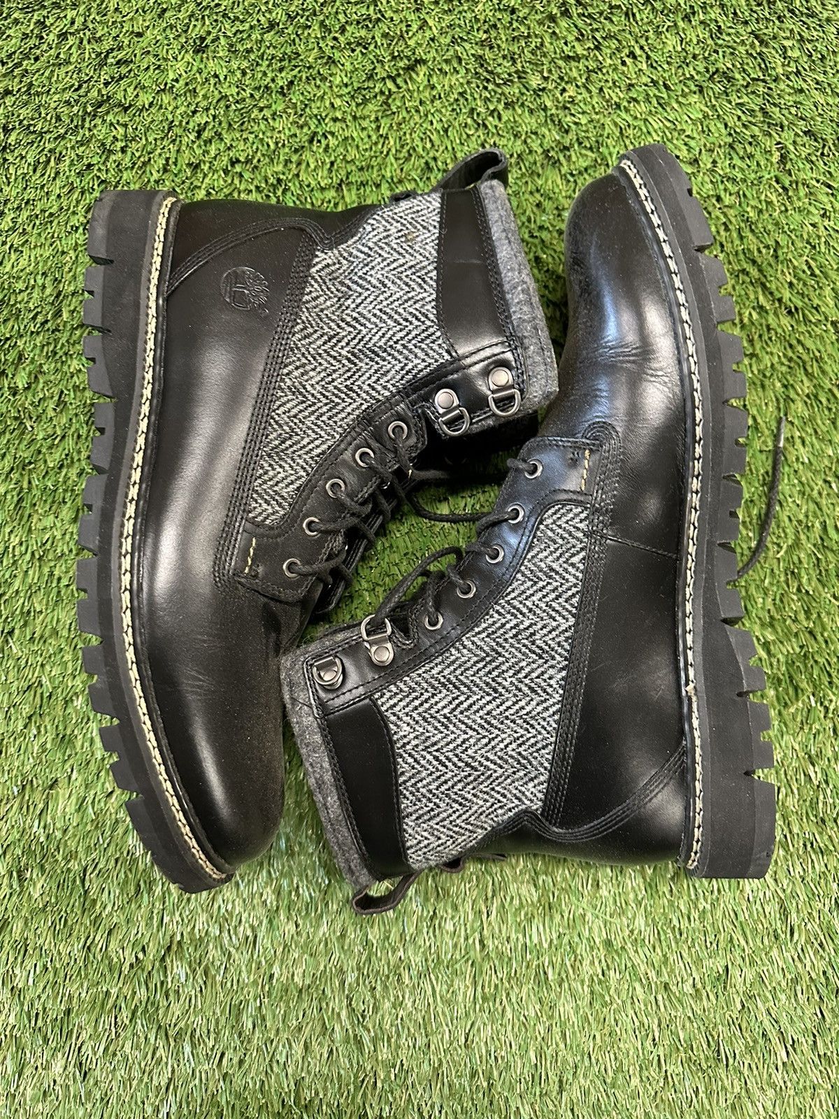 Timberland Timberland Black Harris Tweed Boots size 10 | Grailed