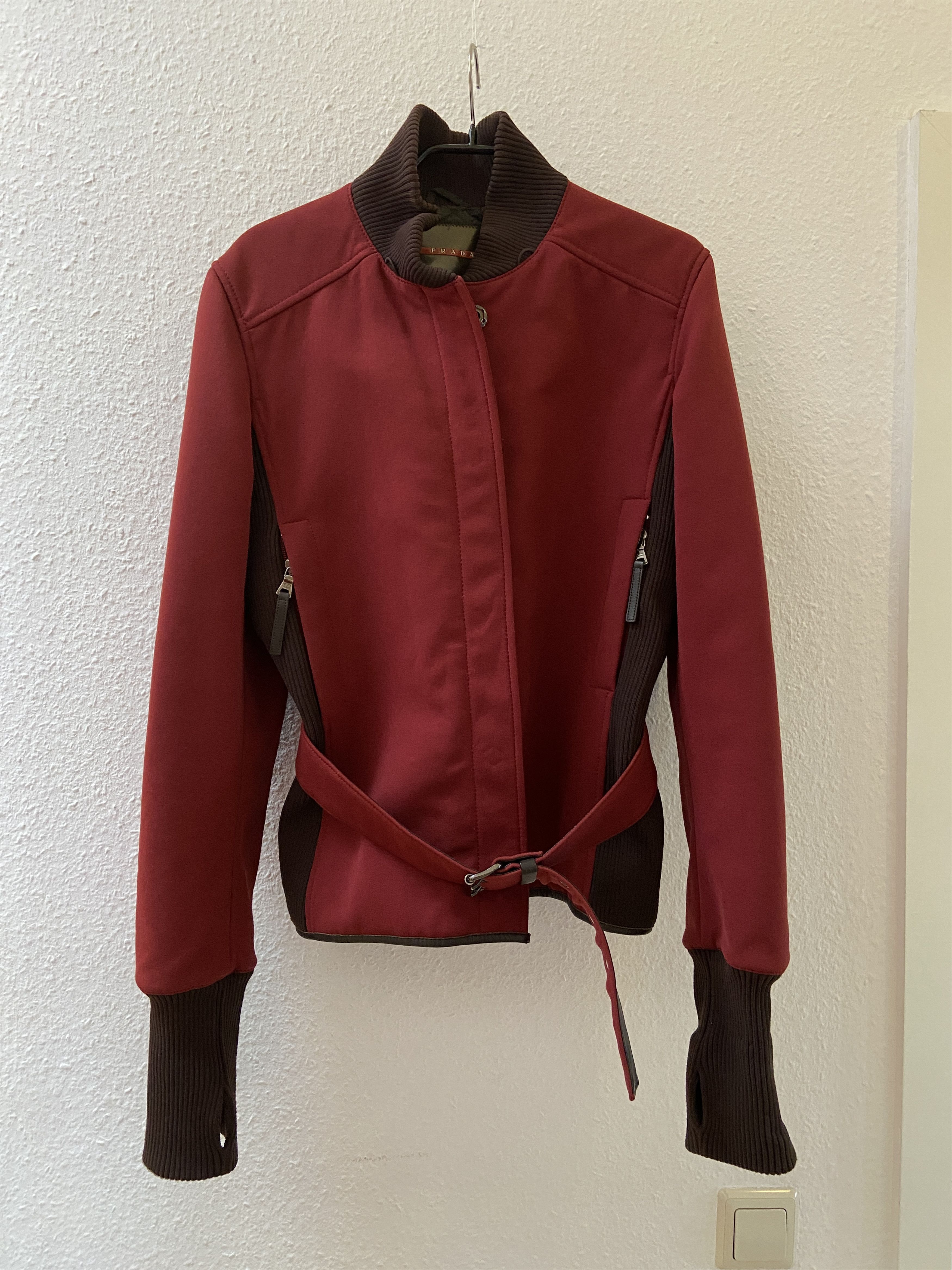 Prada Prada Archive Leather Elbow Patch Jacket | Grailed
