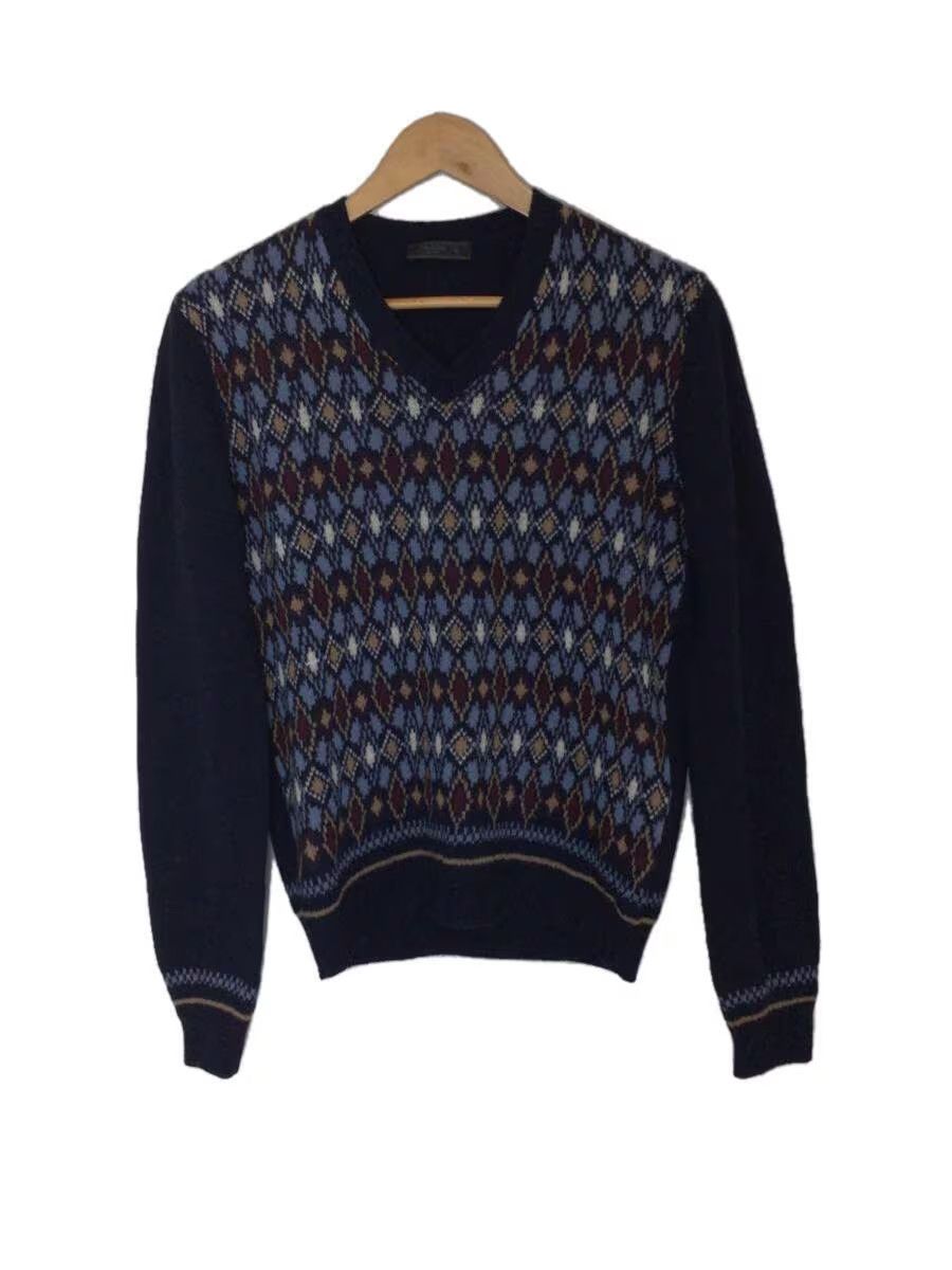 Prada Diamond Pattern Wool Knit Sweater | Grailed