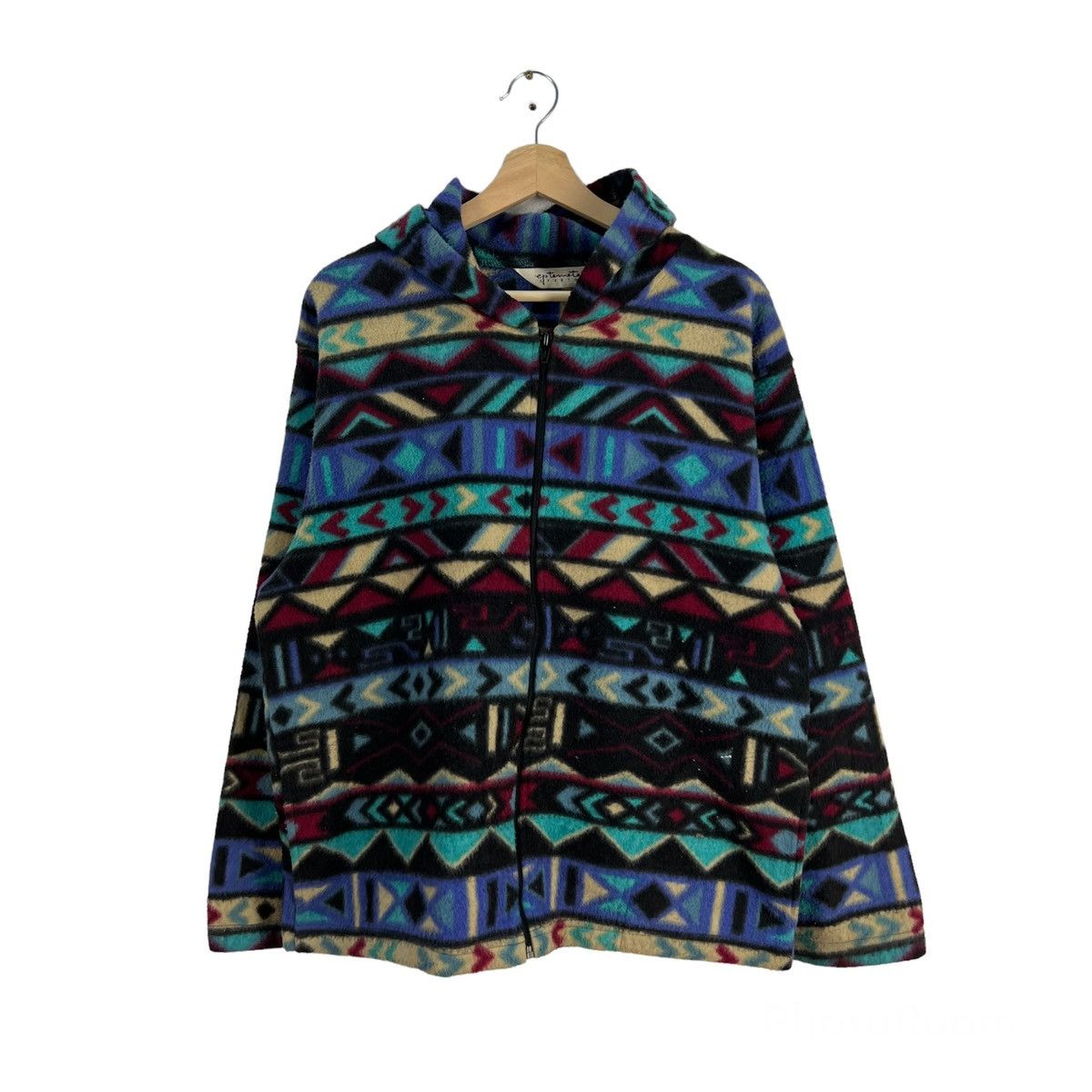 Japanese Brand × Navajo RARE AZTEC NAVAJO DESIGN FLEECE JACKET EPTEMETE ...