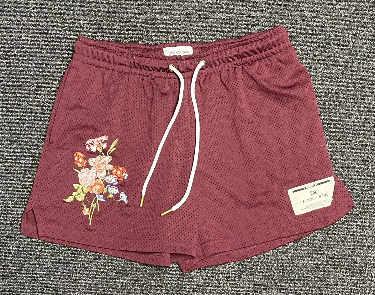 Streetwear Ryoko Rain Floral Embroidered Shorts Large | Grailed