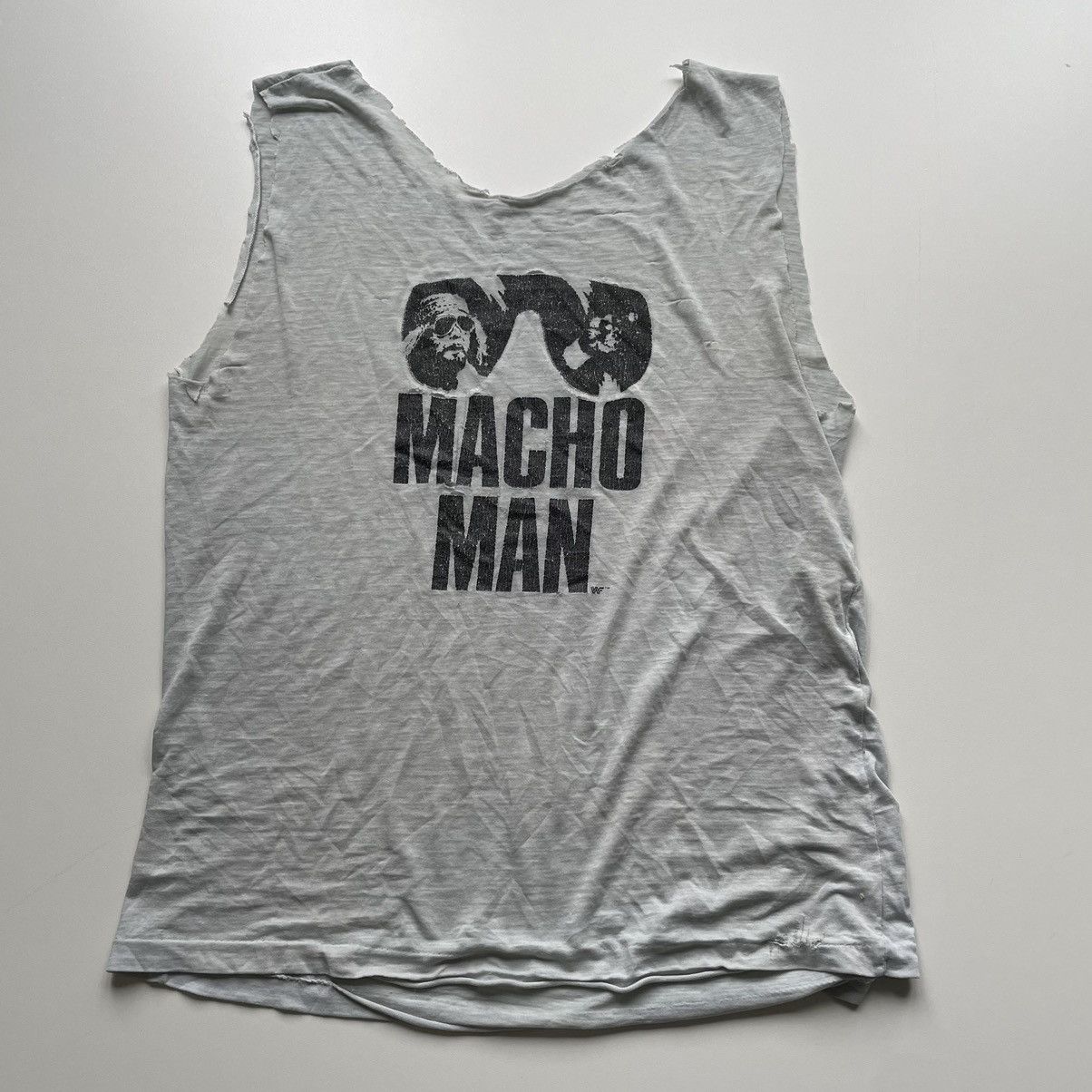 Vintage × WWE × WWF Vintage 80s Macho Man WWF wrestling graphic tank ...