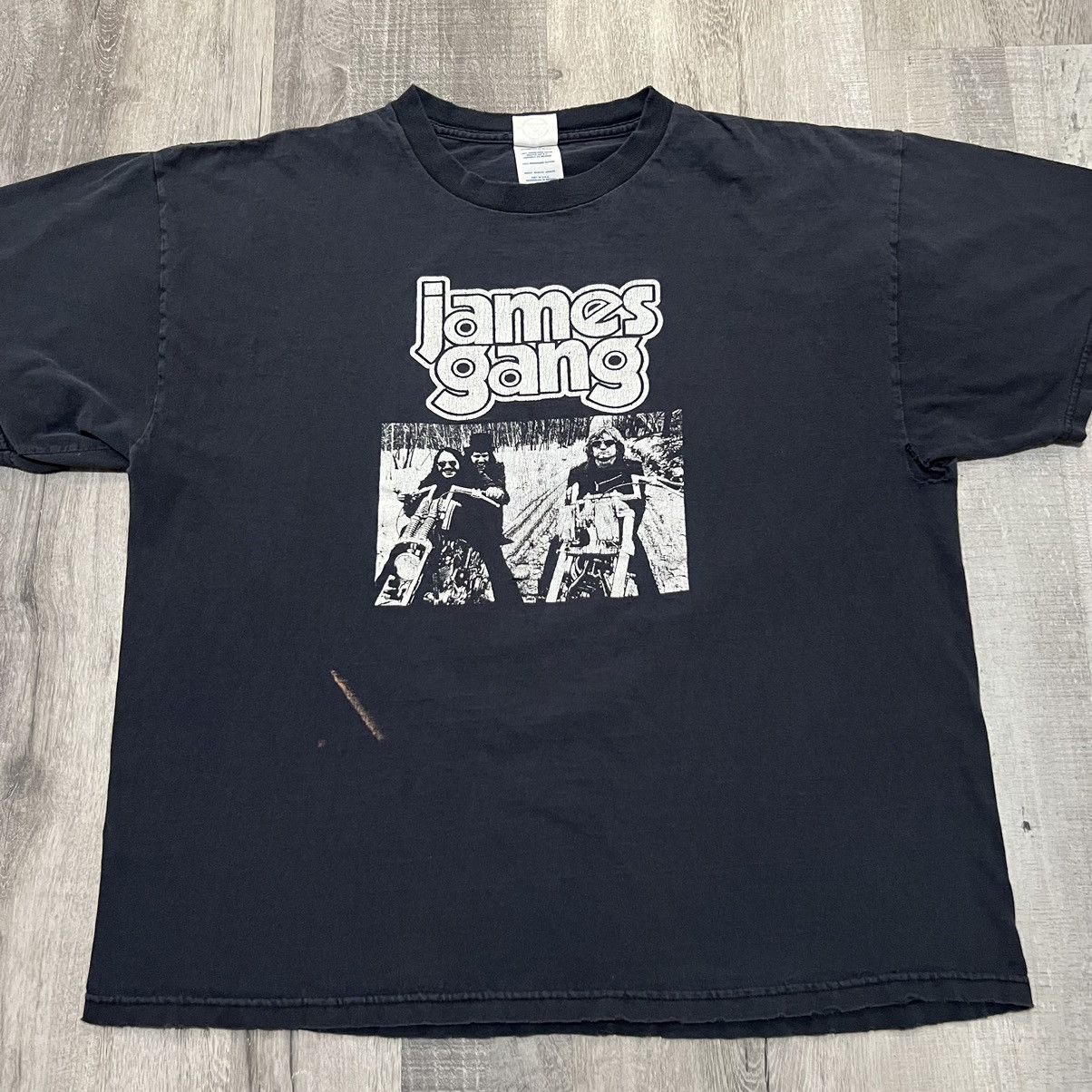 Delta James Gang Faded Black Y2K Delta Rides Again Rock Band Shirt ...