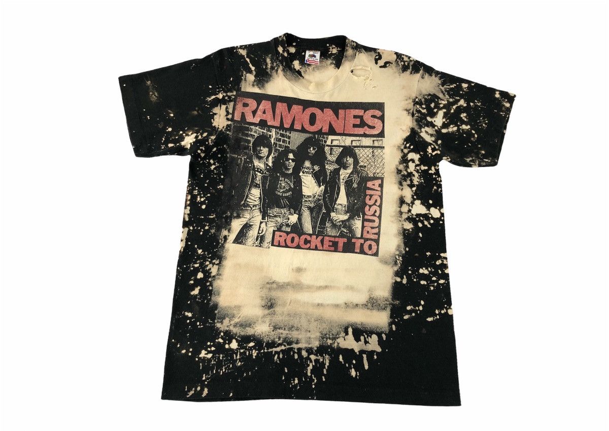 Vintage 80s Ramones Rocket To Russia American Punk Rock Tye Dye Acid ...