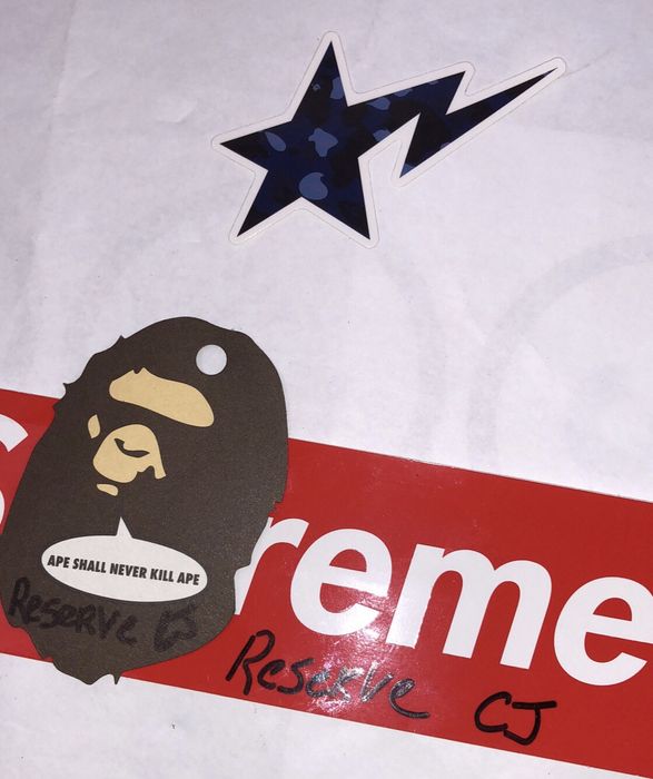 Bape Bape Bapesta Star Logo Sticker | Grailed