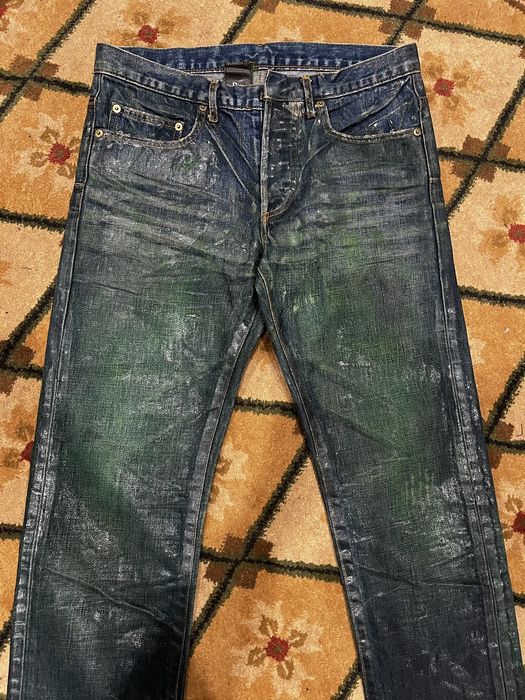 Dior Dior luster green WAXED denim | Grailed