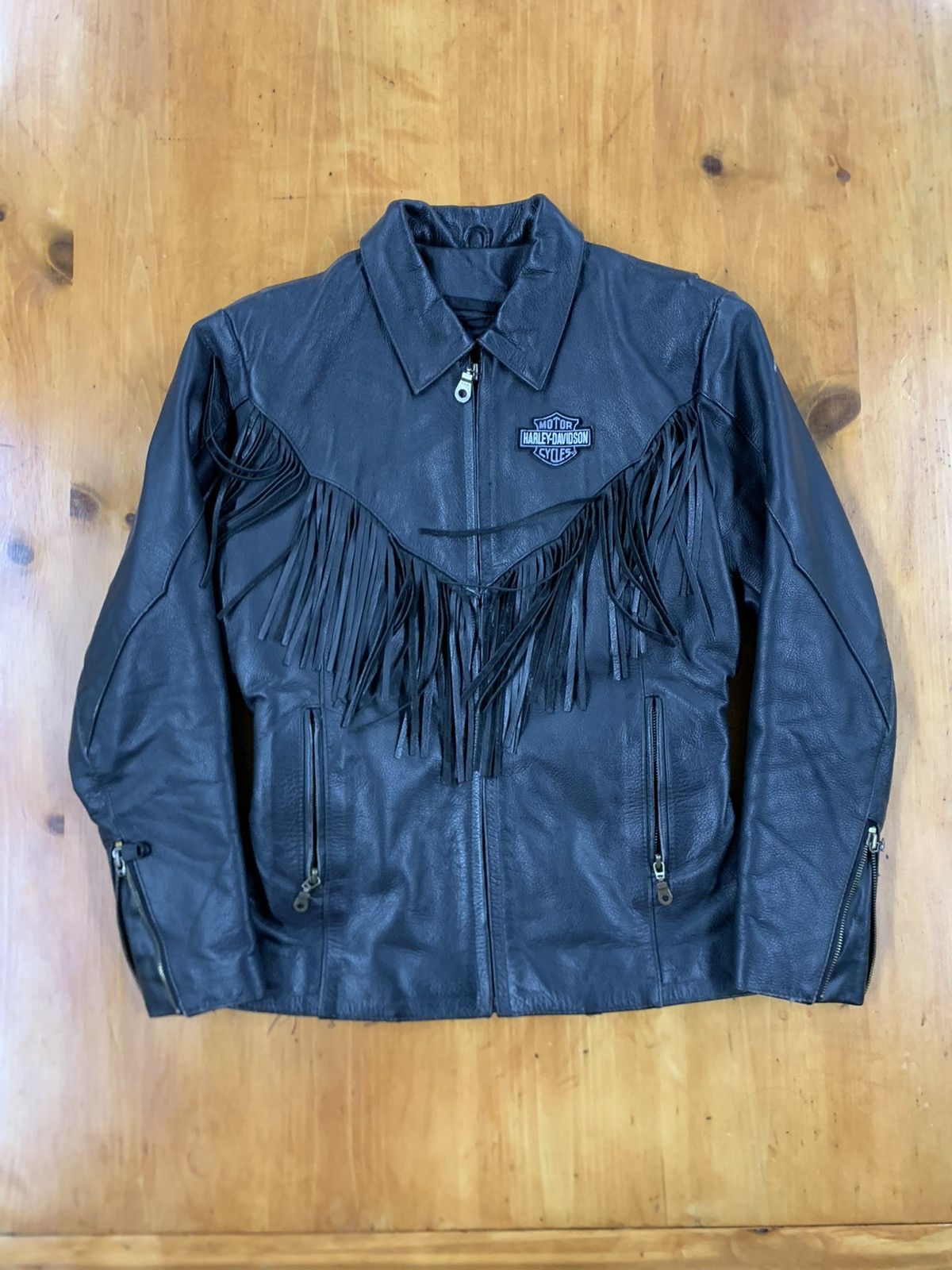 Vintage Vintage Harley Davidson Leather Fringe Thinsulate Jacket | Grailed