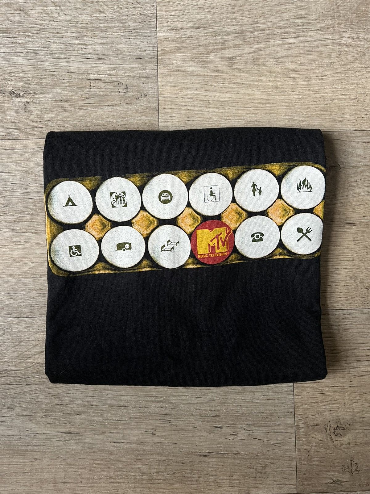 Vintage Vintage 90 MTV Music Television Egg Carton Logo Shirt | Grailed