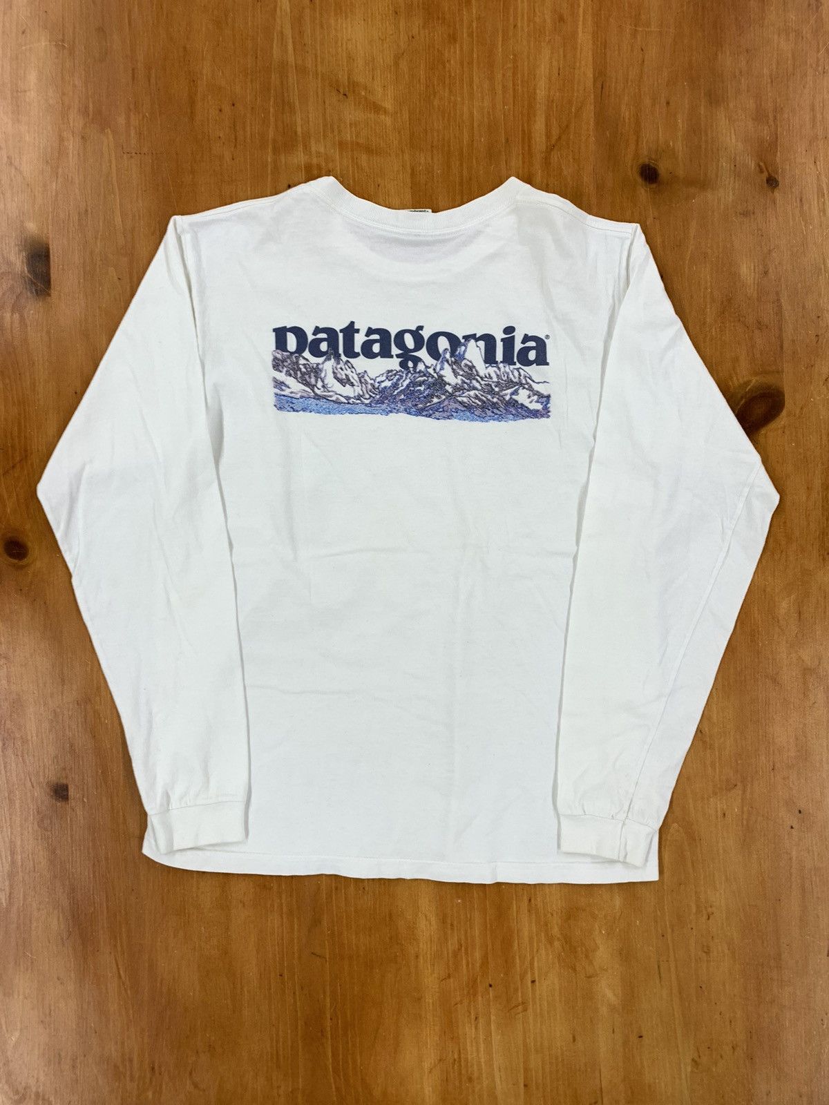 Patagonia × Vintage Vintage 1990s Patagonia Mountain Range Backprint ...