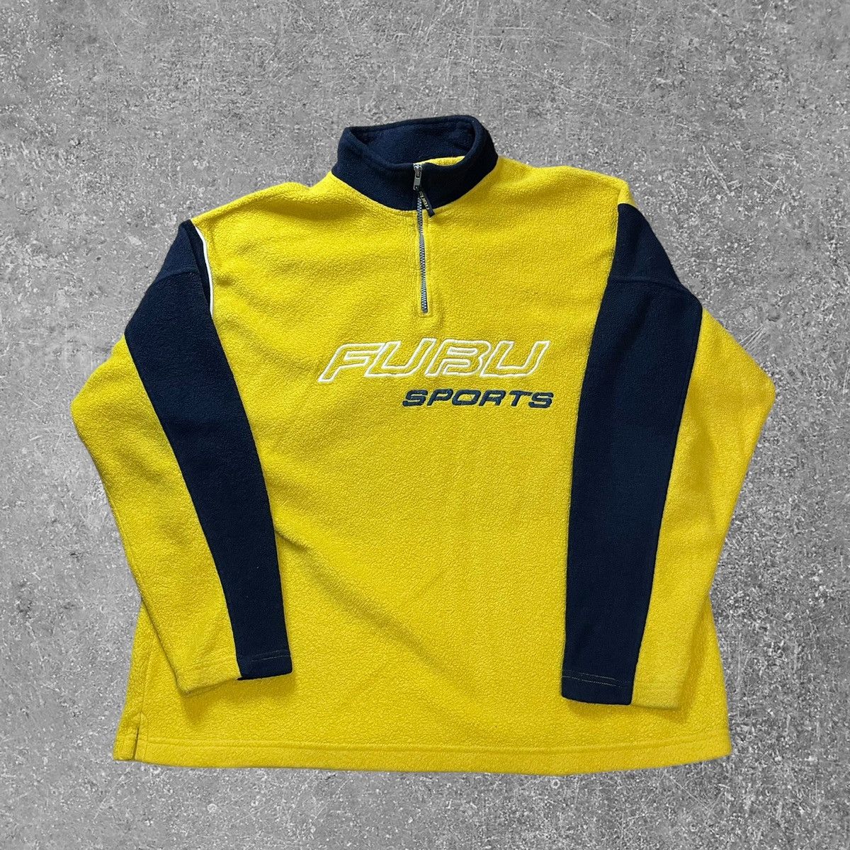 Fubu × Streetwear × Vintage Crazy Vintage Fubu Sports Half Zip Baggy Fleece | Grailed