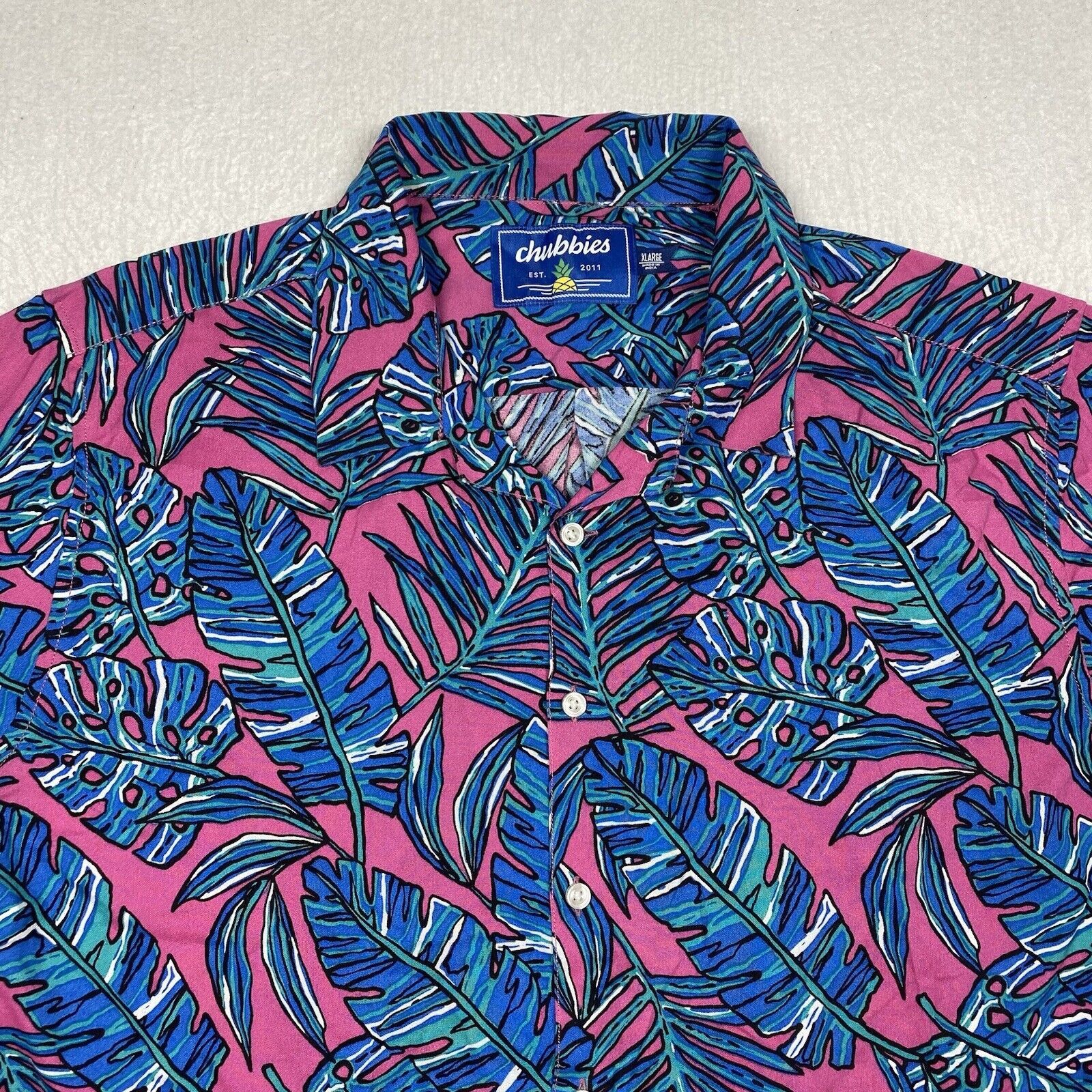 Chubbies Chubbies Shirt Mens XL Multicolor Floral Button Up Short ...