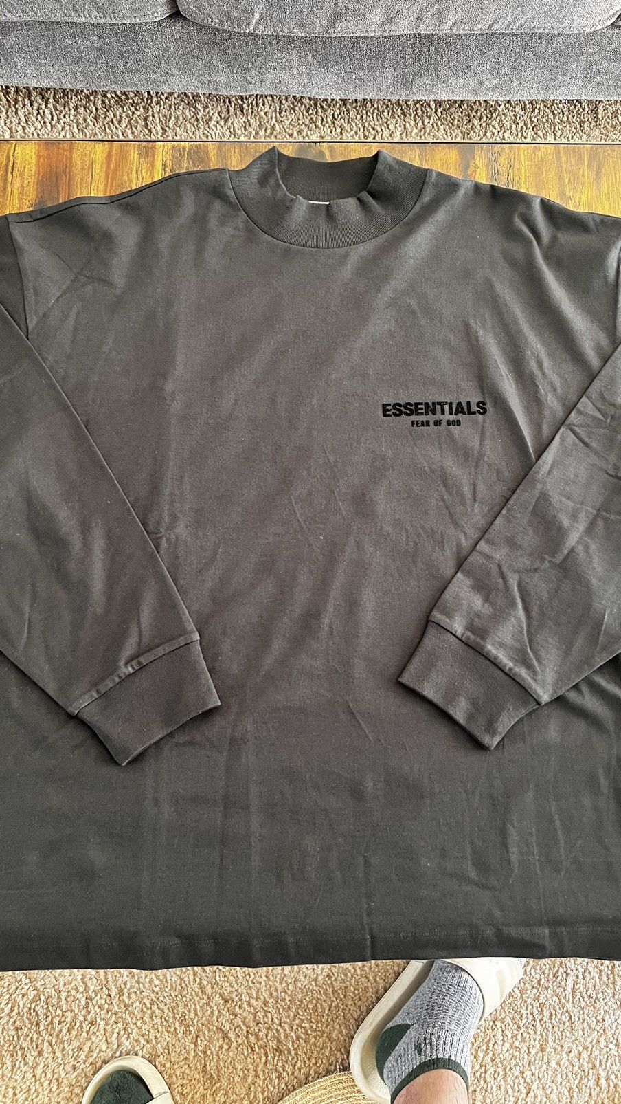 Essentials × Fear of God Fear of God Essentials - Long Sleeve Tee Black ...
