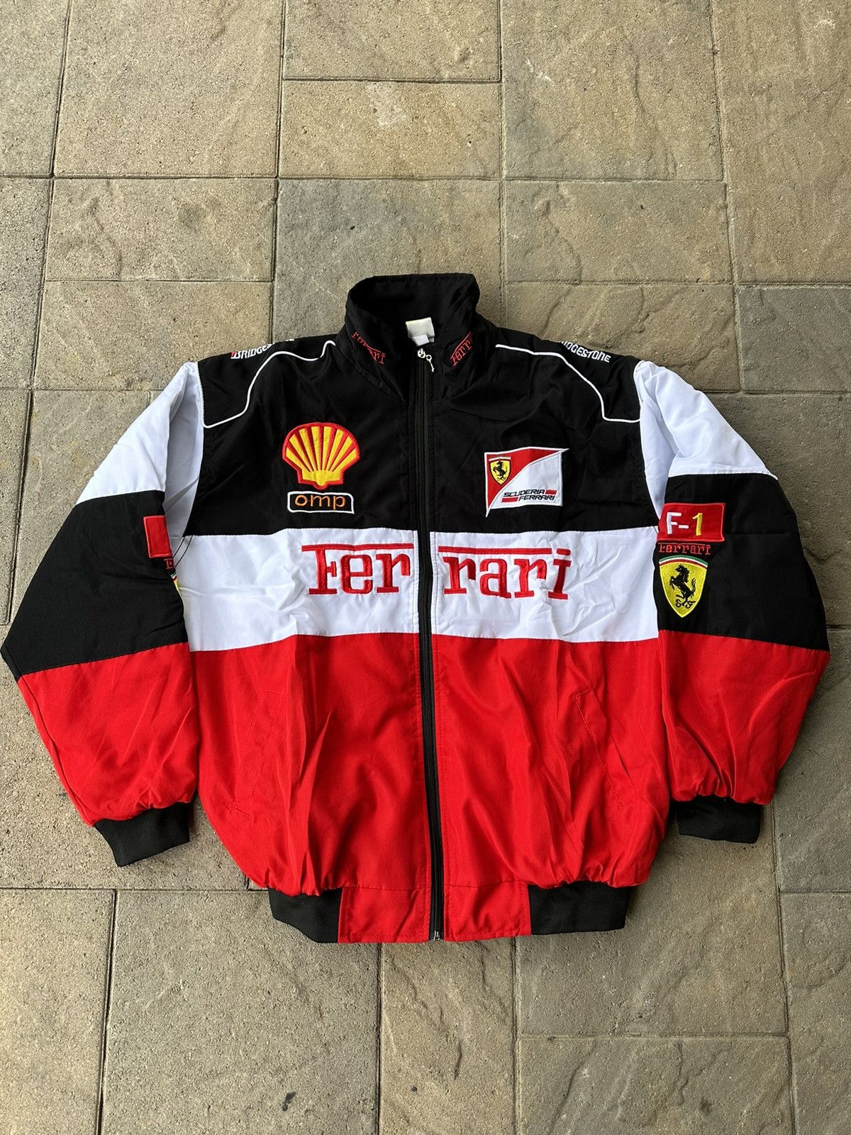 Ferrari New Ferrari F1 Race Jacket Mens Size XL Quilted Lined Racing ...