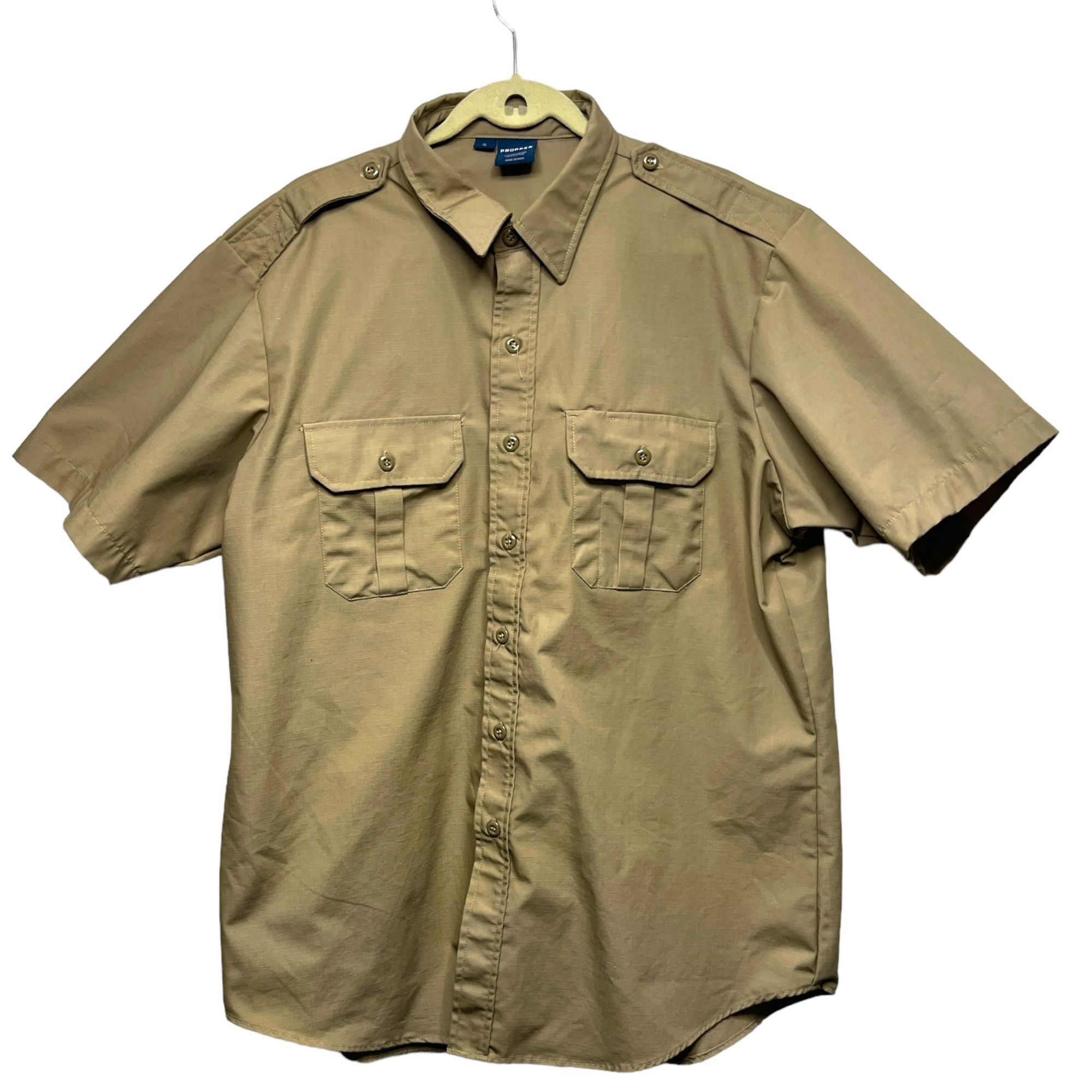 Propper Propper Mens Tactical Shirt Tan XL Pockets Rip Stop Button F ...