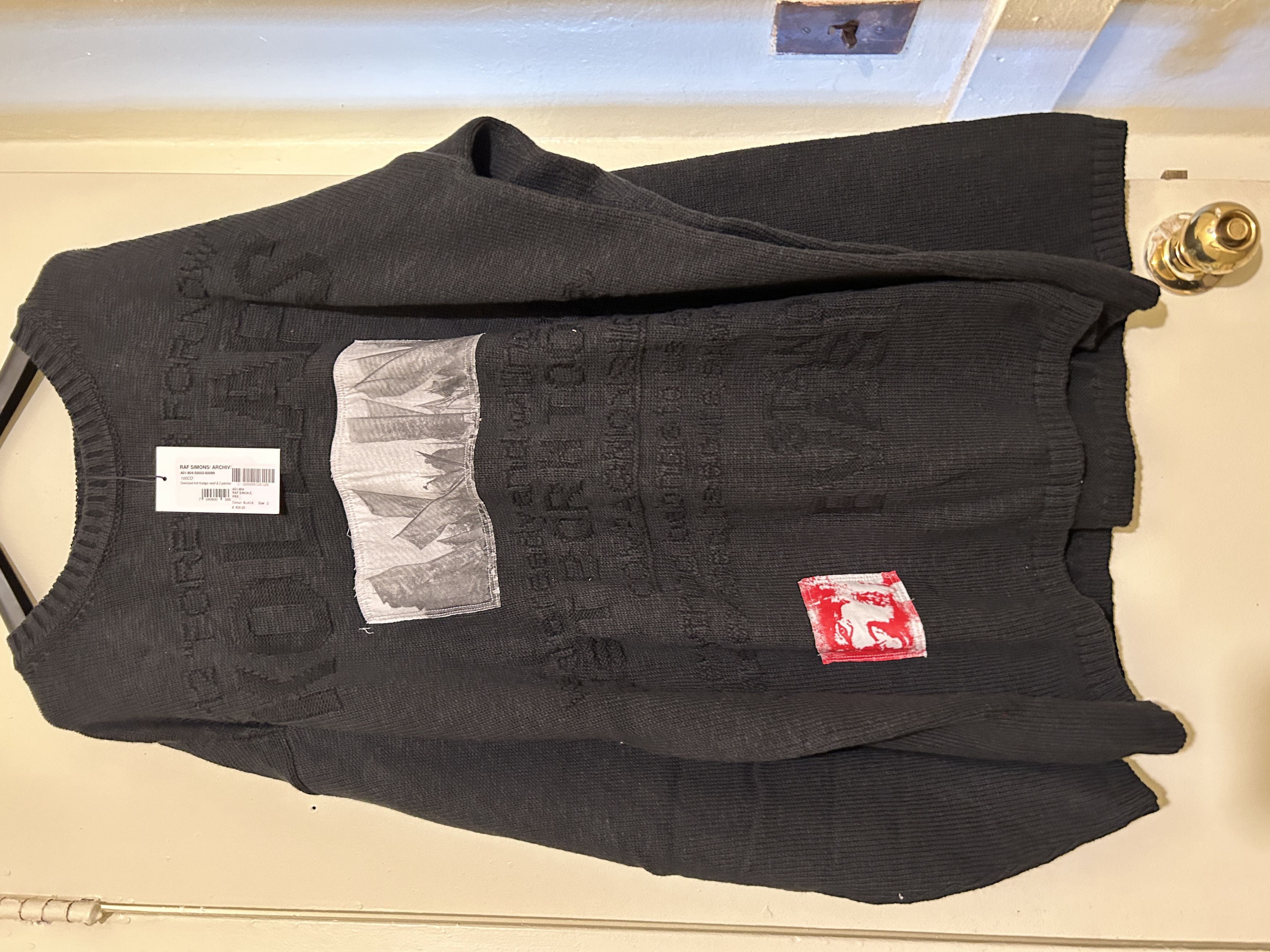 Raf Simons Raf Simons Peter De Potter Edition 'Kollaps' Patches Sweater ...