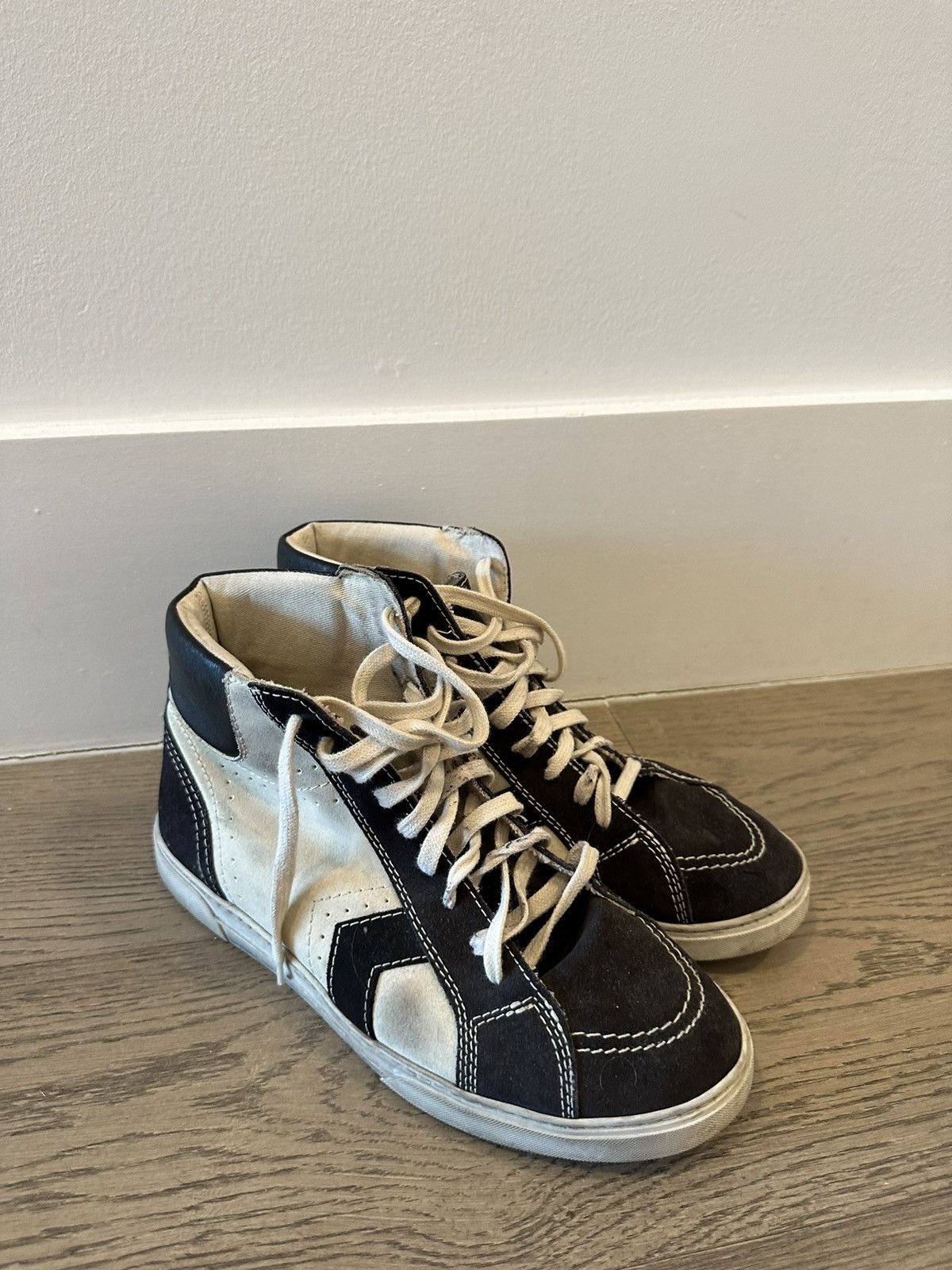 Saint Laurent Paris SLP Distressed Skate Sneakers | Grailed