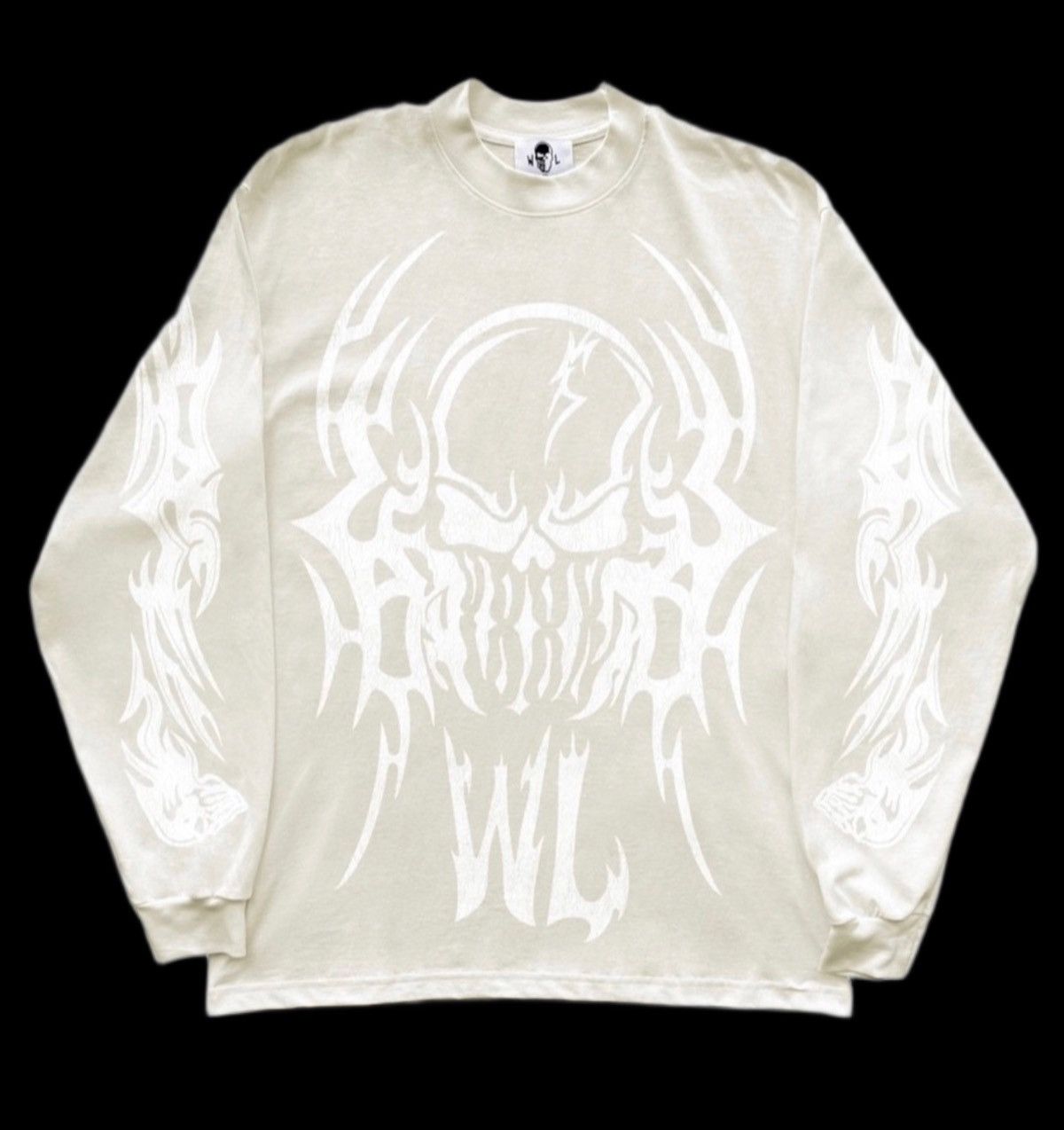 Warren Lotas warren lotas tribal skull long sleeve tee hazard tonal ...