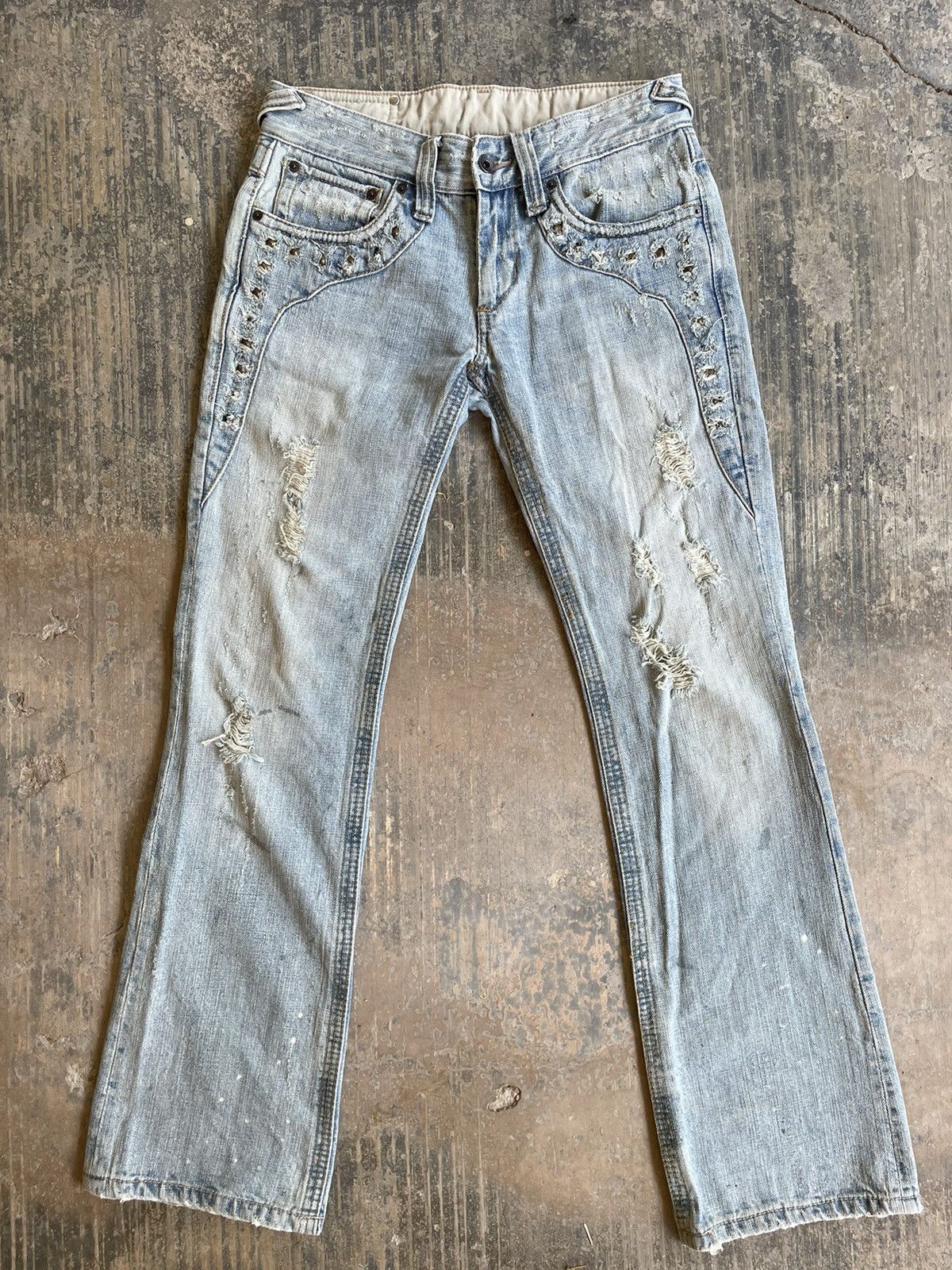 BUFFALO BOBS × Japanese Brand BUFFALO BOBS studded Crush Jeans | Grailed