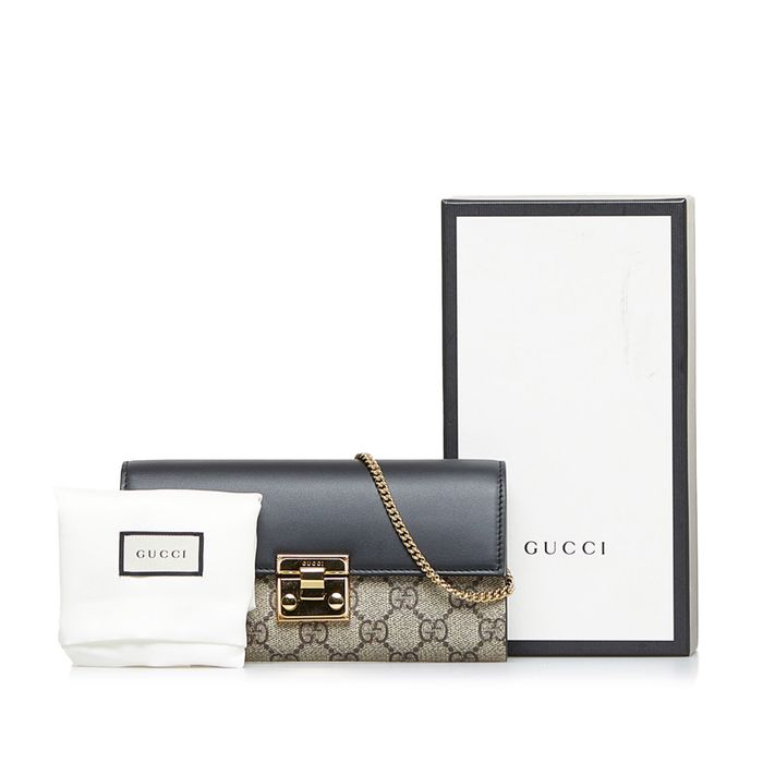 Gucci Gucci GG Supreme Padlock Wallet On Chain | Grailed