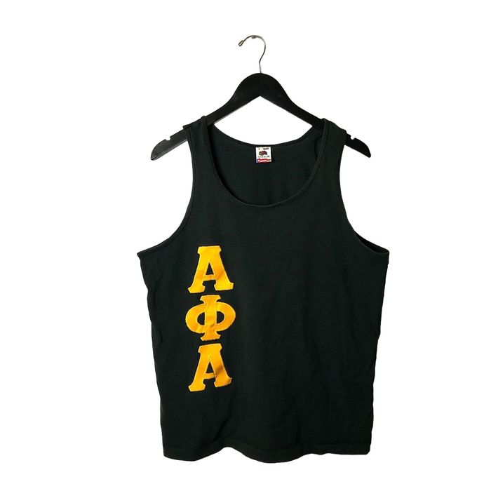 Vintage 90s Vintage Alpha Omega Fraternity Tank Top Symbols | Grailed