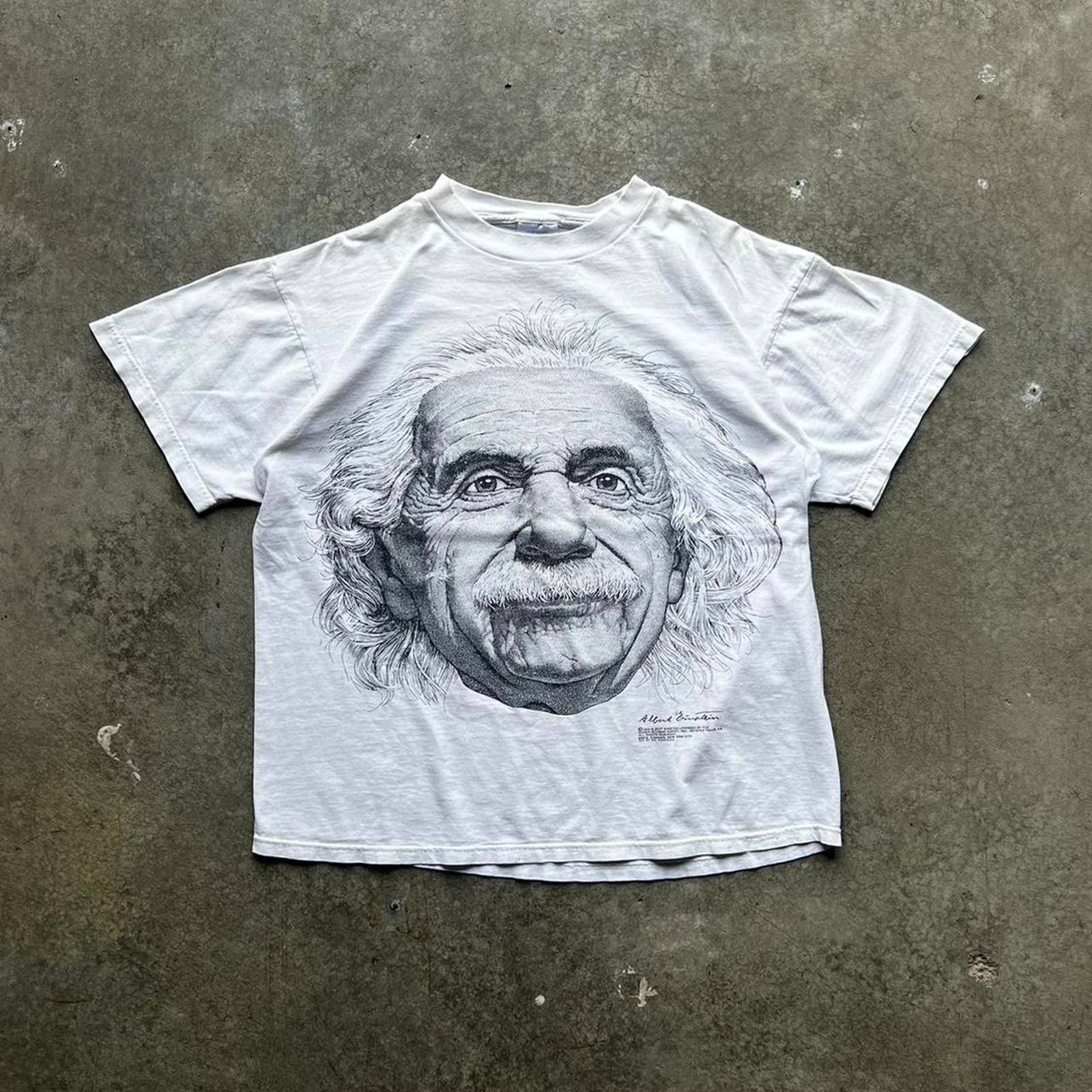 Art × Streetwear × Vintage Vintage Albert Einstein Big Face Art Shirt ...