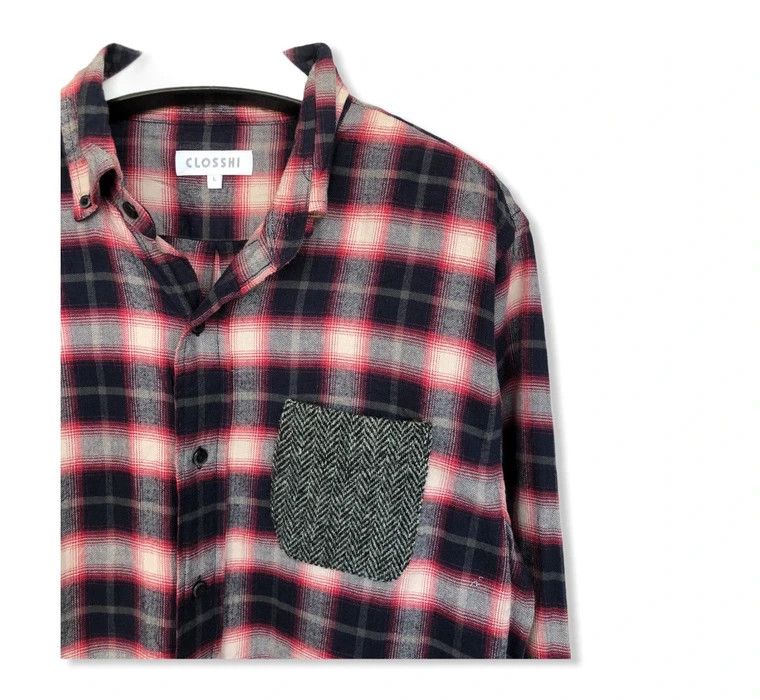 Harris Tweed Harris Tweed X Closshi Plaid Tartan Flannel Shirt 👕 | Grailed