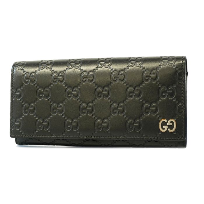 Gucci Auth Gucci Guccissima Bi-fold Wallet 481727 Women's Leather Long ...