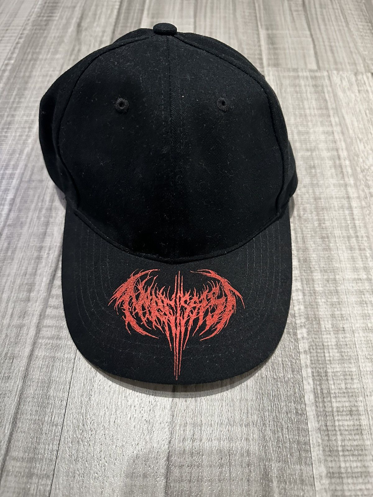 Playboi Carti Narcissist Hat Black Red | Grailed