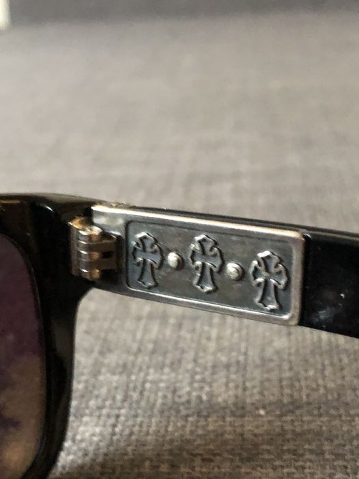 Chrome Hearts Chrome Hearts 2000s Red Cross Red Lens Silver Hinge ...