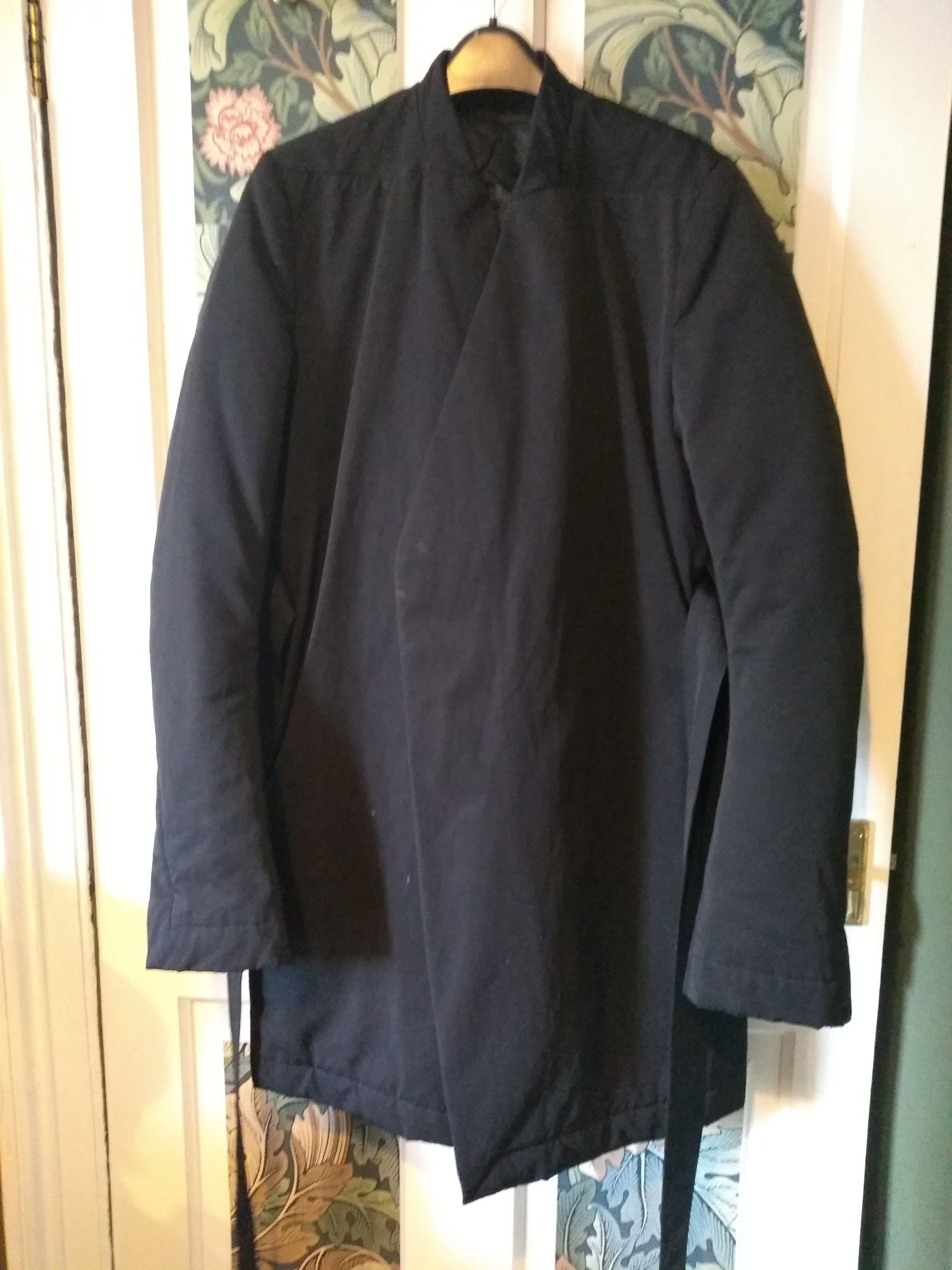 Rick Owens Plinth Down Wrap Coat | Grailed