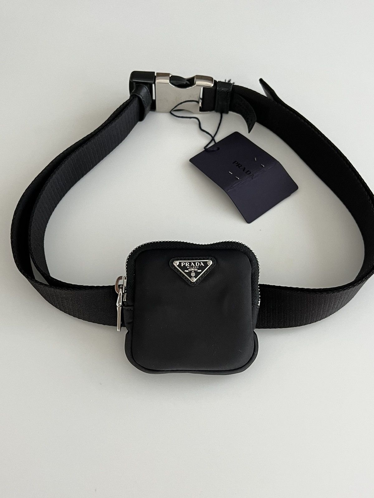Prada Prada Belt with nylon pouch and triangle logo | Grailed