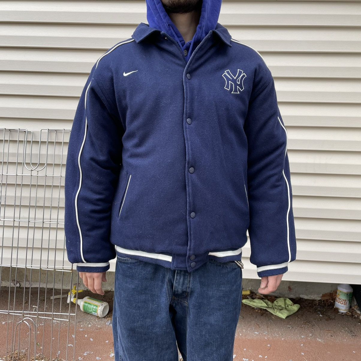 Nike Y2K Nike New York Yankees reversible jacket | Grailed