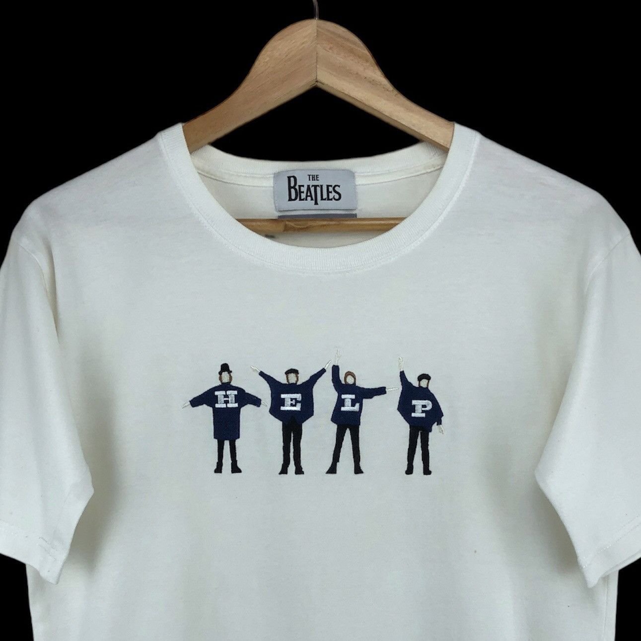 Ships The Beatles Help Ships Embroidered Big Logo Tee Shirt | Grailed