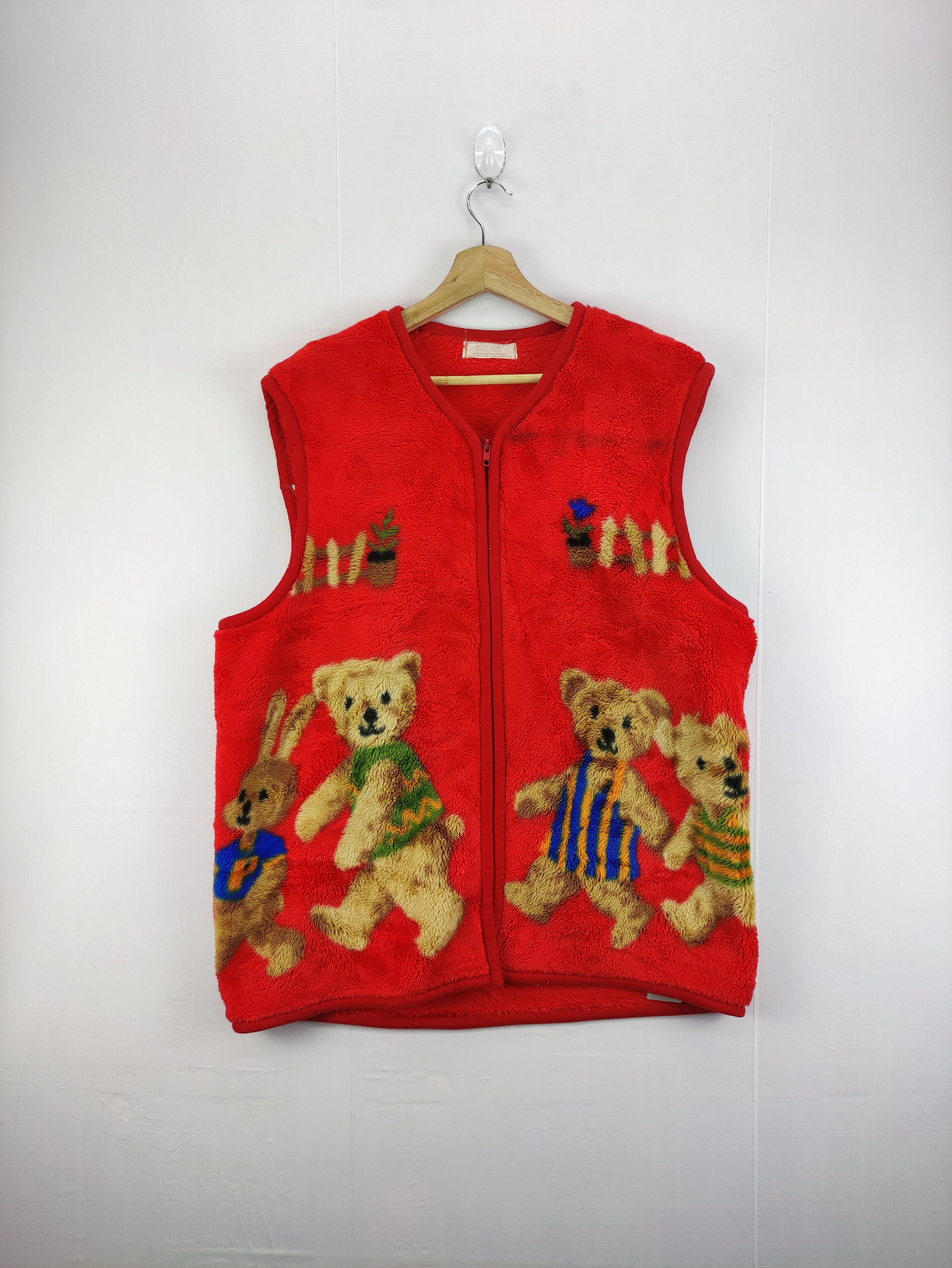Vintage Vintage Vest Fleece Logo Bear Zipper | Grailed