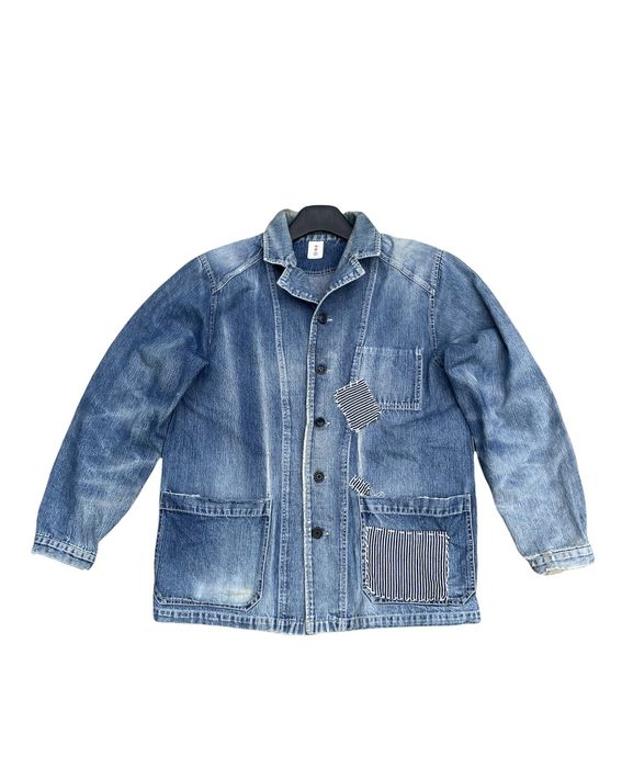 Distressed Denim Vintage Japanesse Chore Jacket Distressed | Grailed