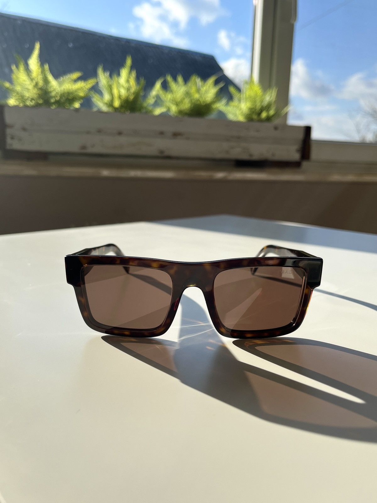 Vintage ★ 2022 PRADA SYMBOLE RUNWAY SQUARE MENS SUNGLASSES ★ | Grailed