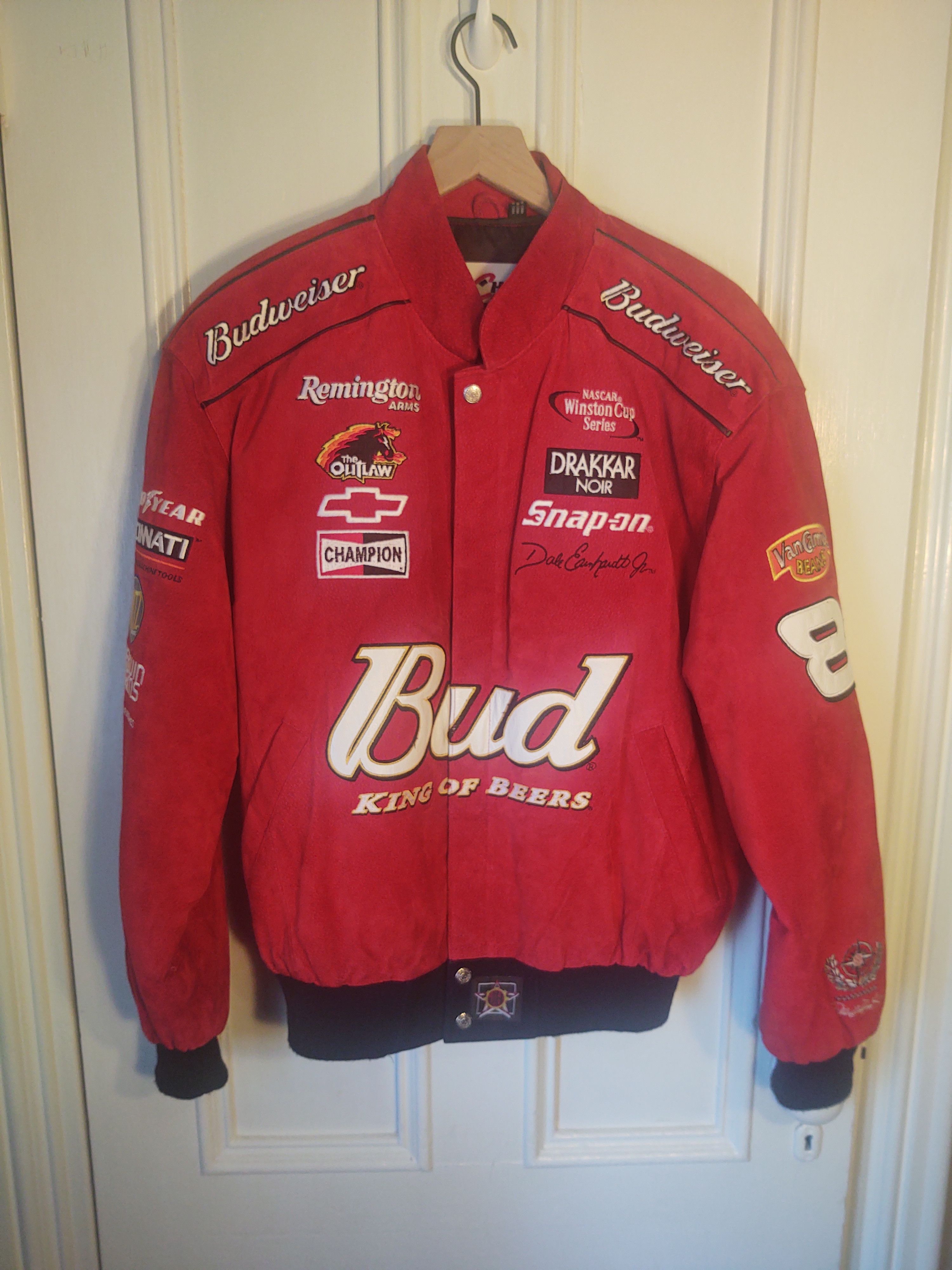 Chase Authentics × NASCAR Chase Authentics Dale Earnhardt Jr red suede ...