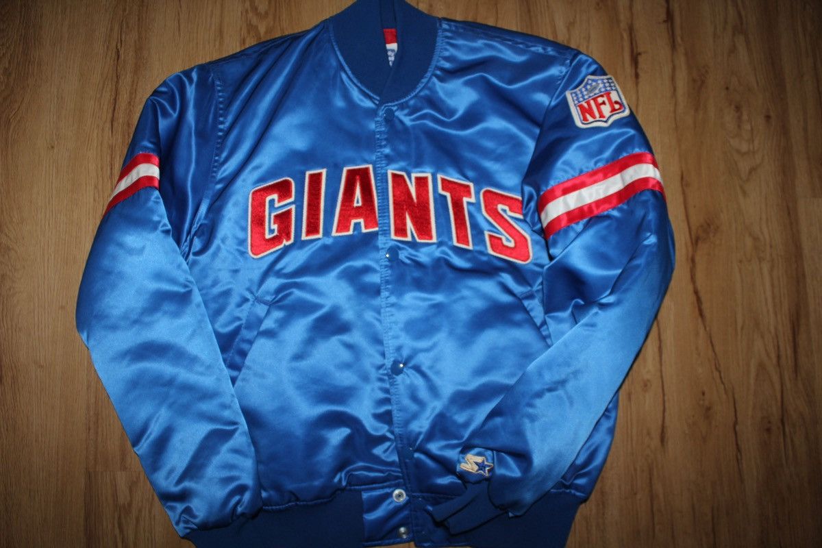Vintage vintage 90s giants spell out satin jacket | Grailed