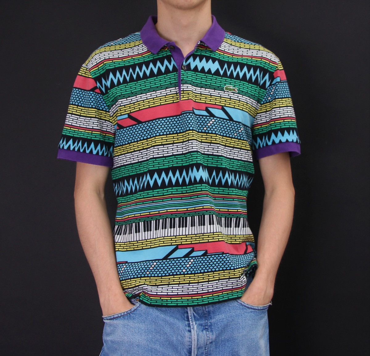 Lacoste × Streetwear Lacoste Live Multicolour Polo Monogram | Grailed