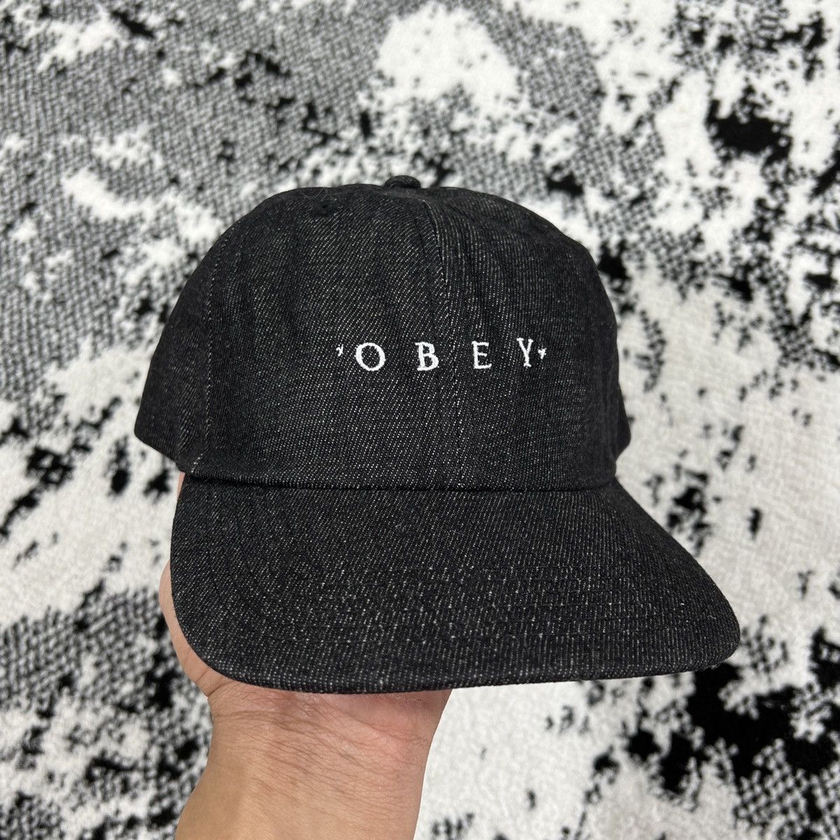 Obey × Streetwear × Vintage OBEY STREETWEAR CAP HAT IN DENIM BLACK ...