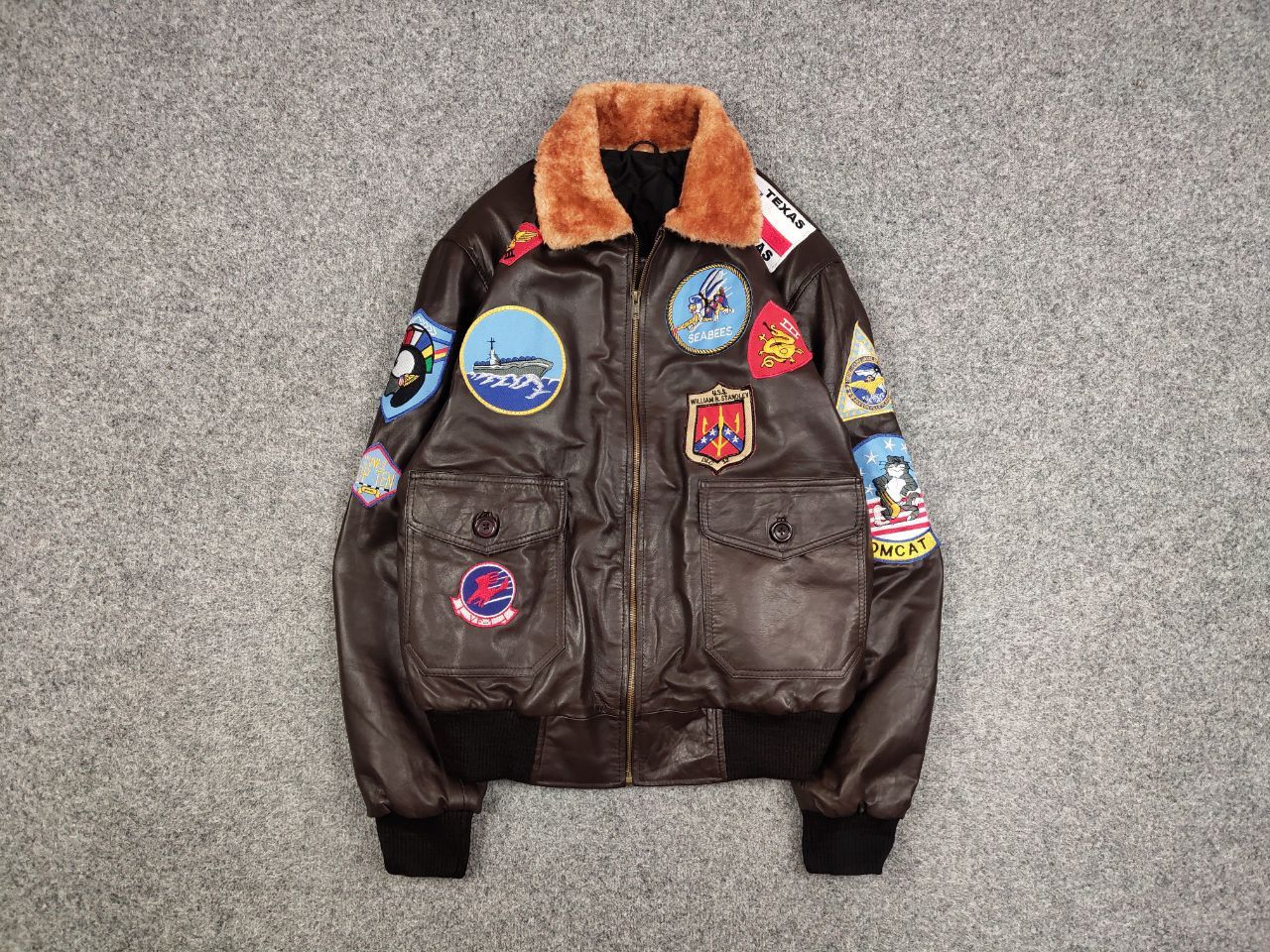 Vintage Avirex Cockpit G1 Top Gun Flight Leather Bomber Jacket Style ...