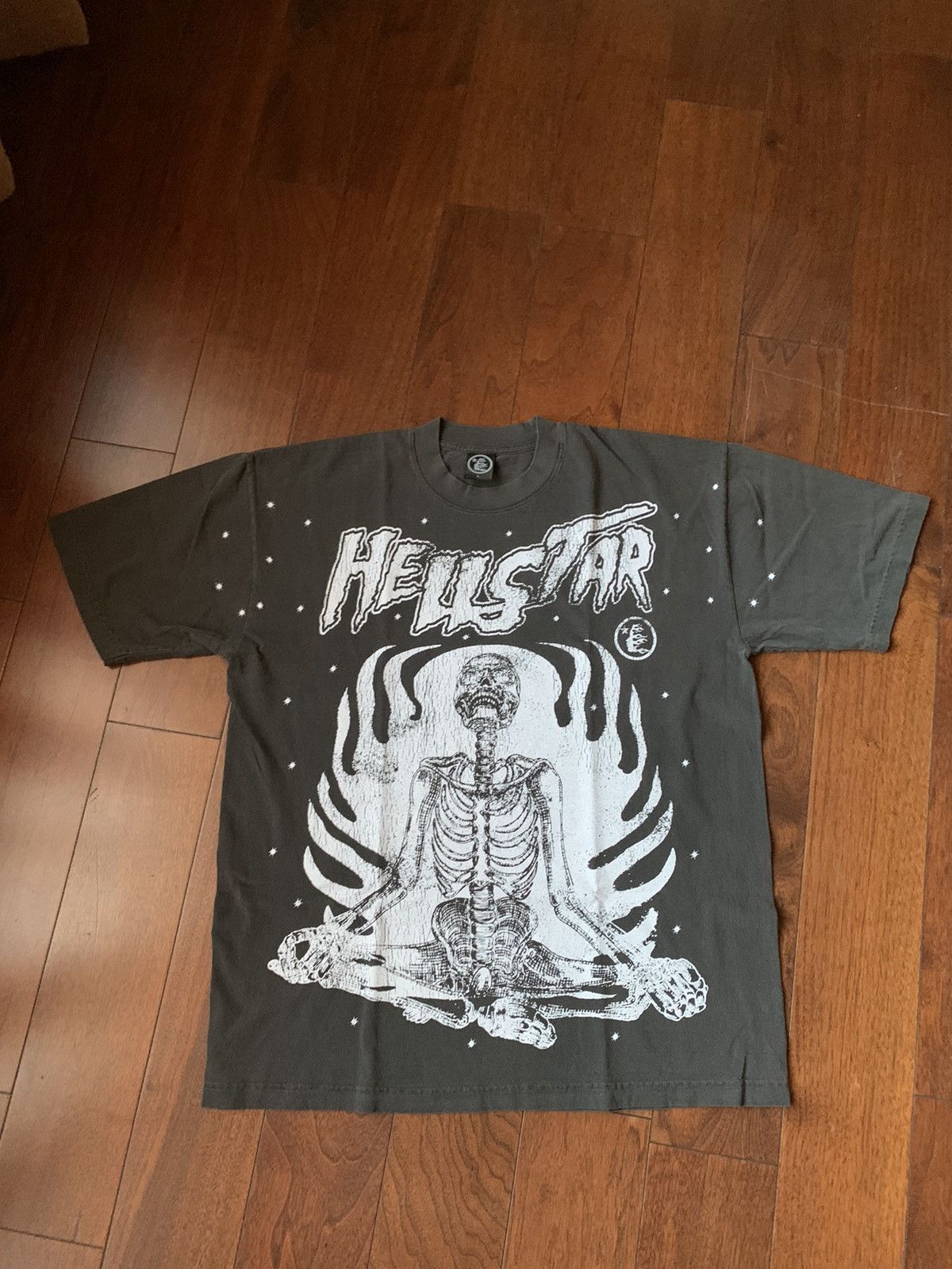 Streetwear × Vintage Hellstar Inner Peace Skull Tee Vintage Black | Grailed