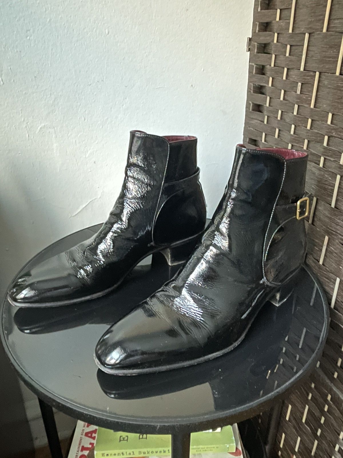 HUSBANDS Husbands Paris Black Patent Leather Jodhpur Boots, US12/UK45 ...