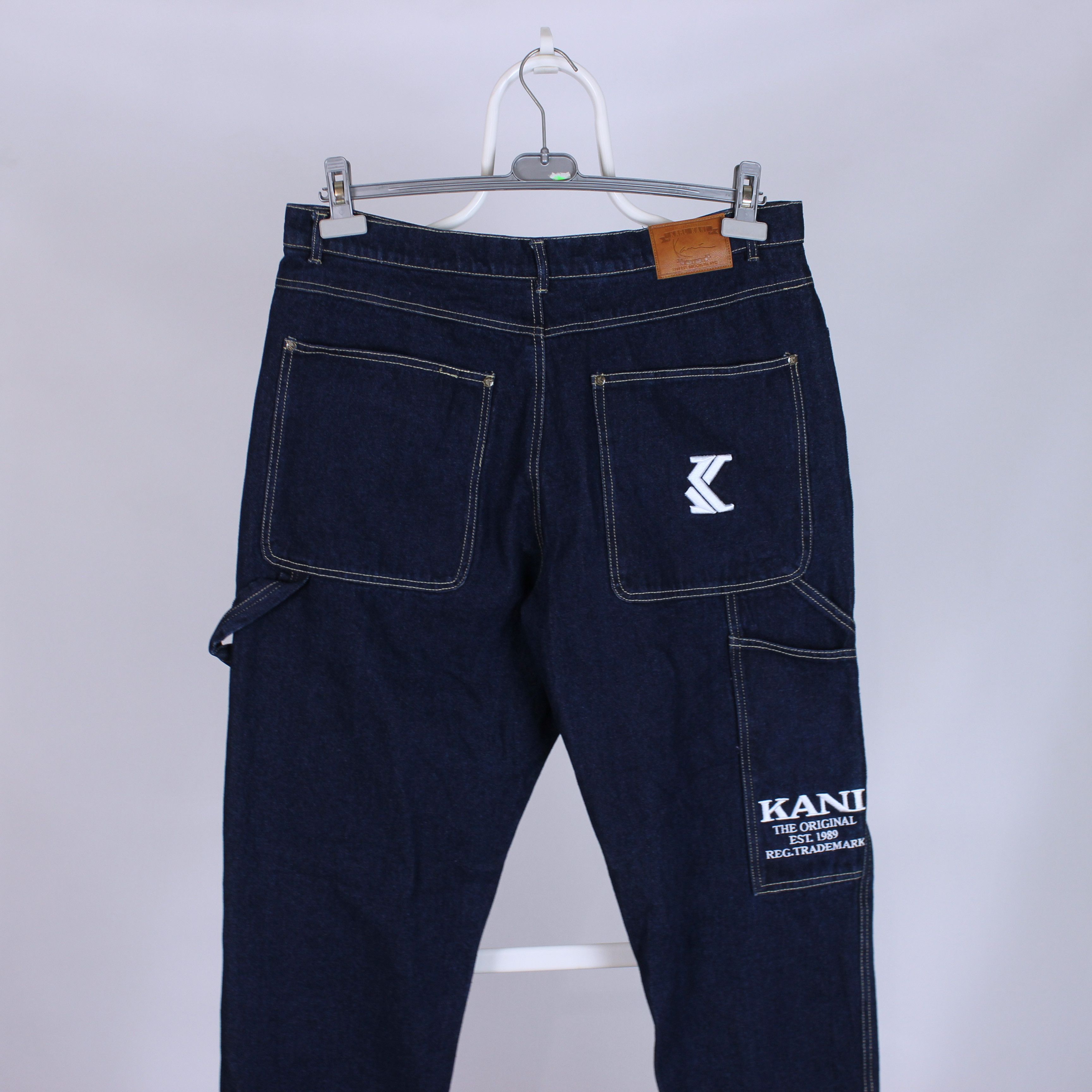 Vintage Karl Kani heavy denim work pants rap XL 50 52 logo | Grailed