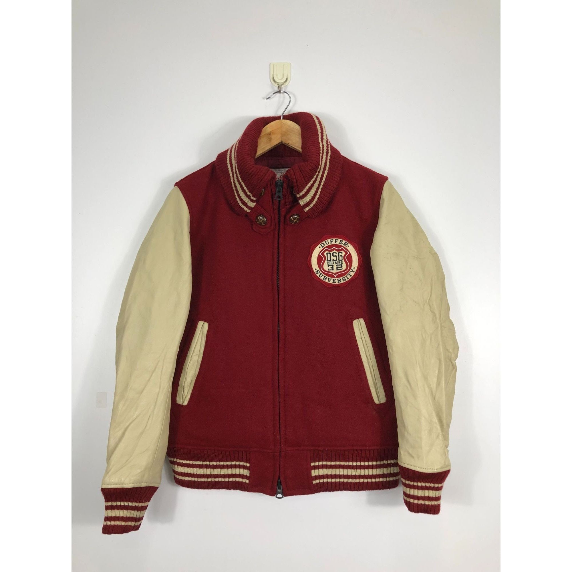 The Duffer of St.George × Vintage Vintage 80s Duffer Leather Varsity ...