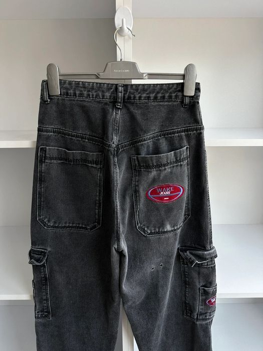 Vintage Vintage Skateboard Wake Jeans Cargo Washed Black | Grailed