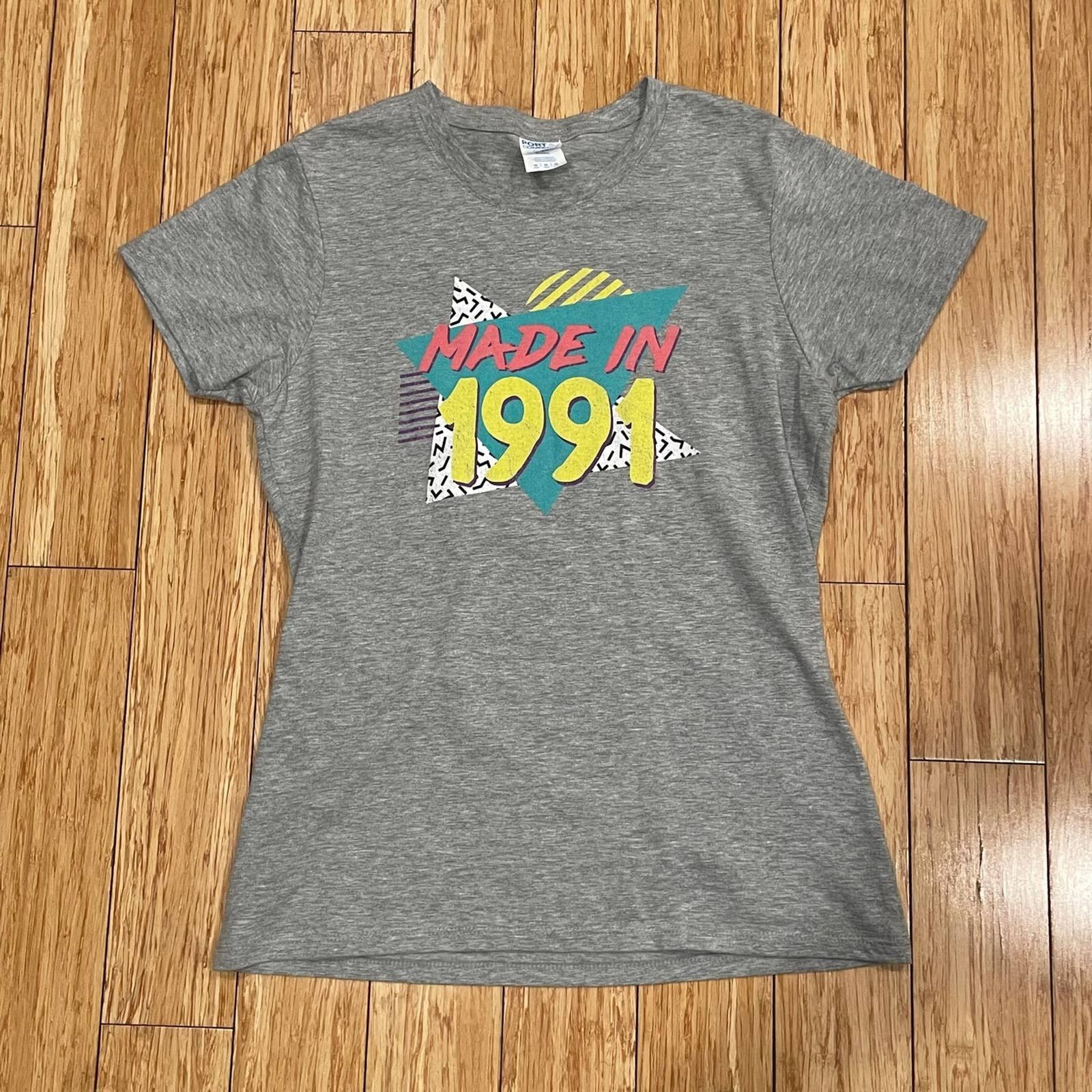 Blank Made In 1991 T-Shirt tee retro 90s throwback neon vibes | Grailed