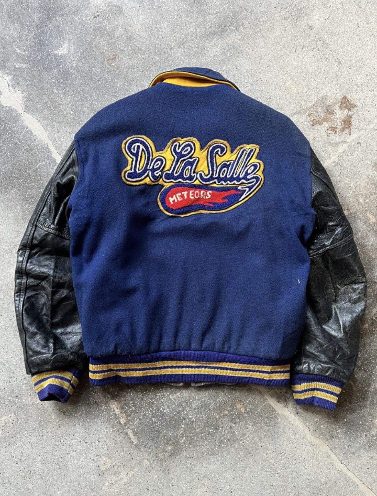 Varsity Vintage Black & Blue Varsity Jacket | Grailed