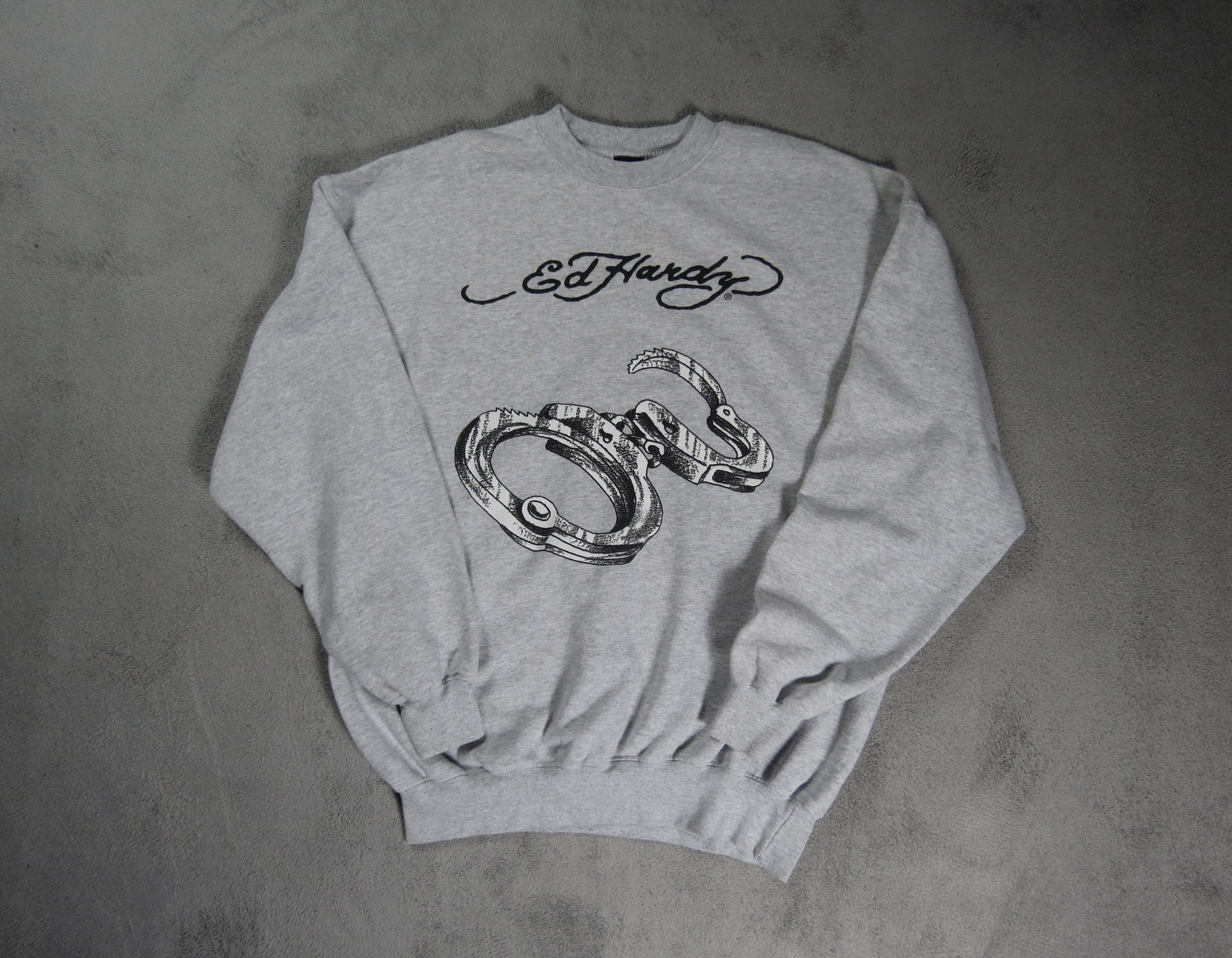 Ed Hardy Ed Hardy vintage handcuffs sweatshirt | Grailed