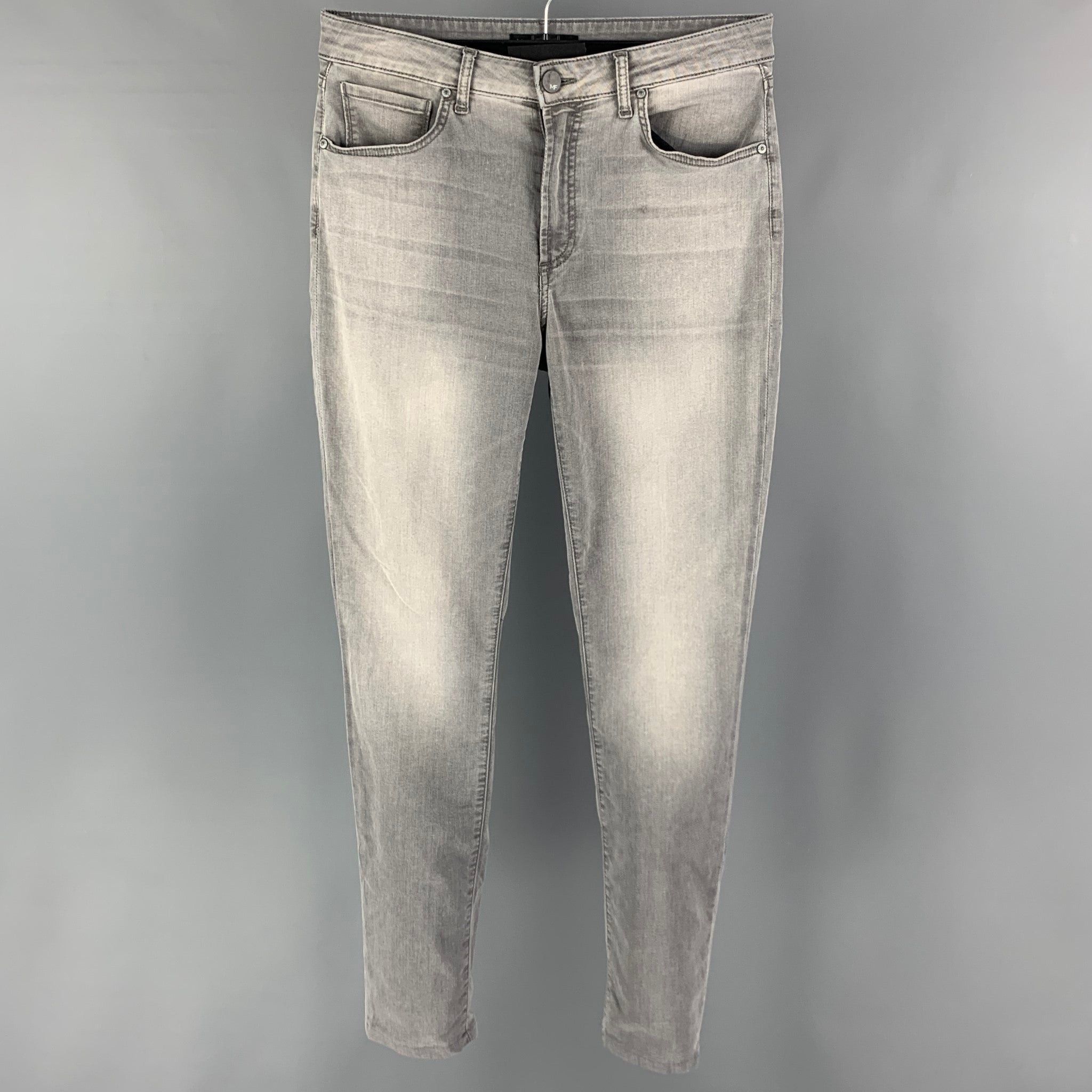 Monfrere Grey Washed Cotton Blend Brando Jeans | Grailed